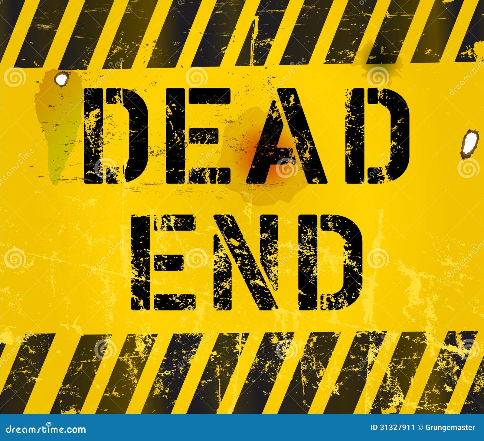 Dead end sign stock vector. Illustration of grunge, gray - 31327911