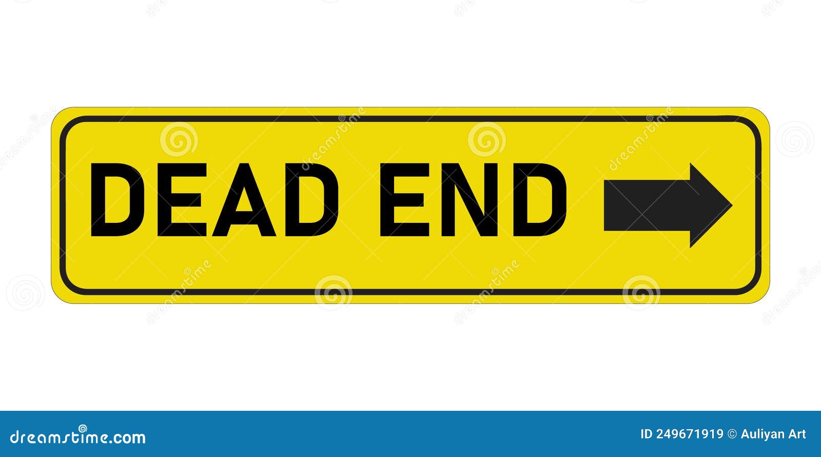 Dead End Sign. Illustration Vector of Dead End Sign Stock Vector ...