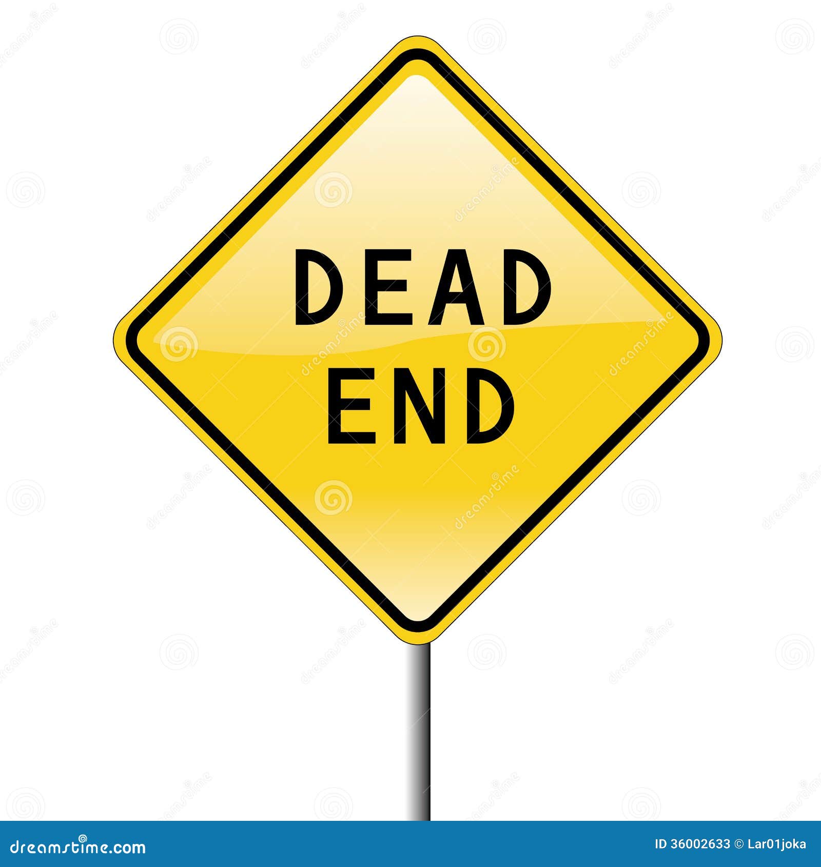 Dead end signal stock vector. Illustration of editable - 36002633