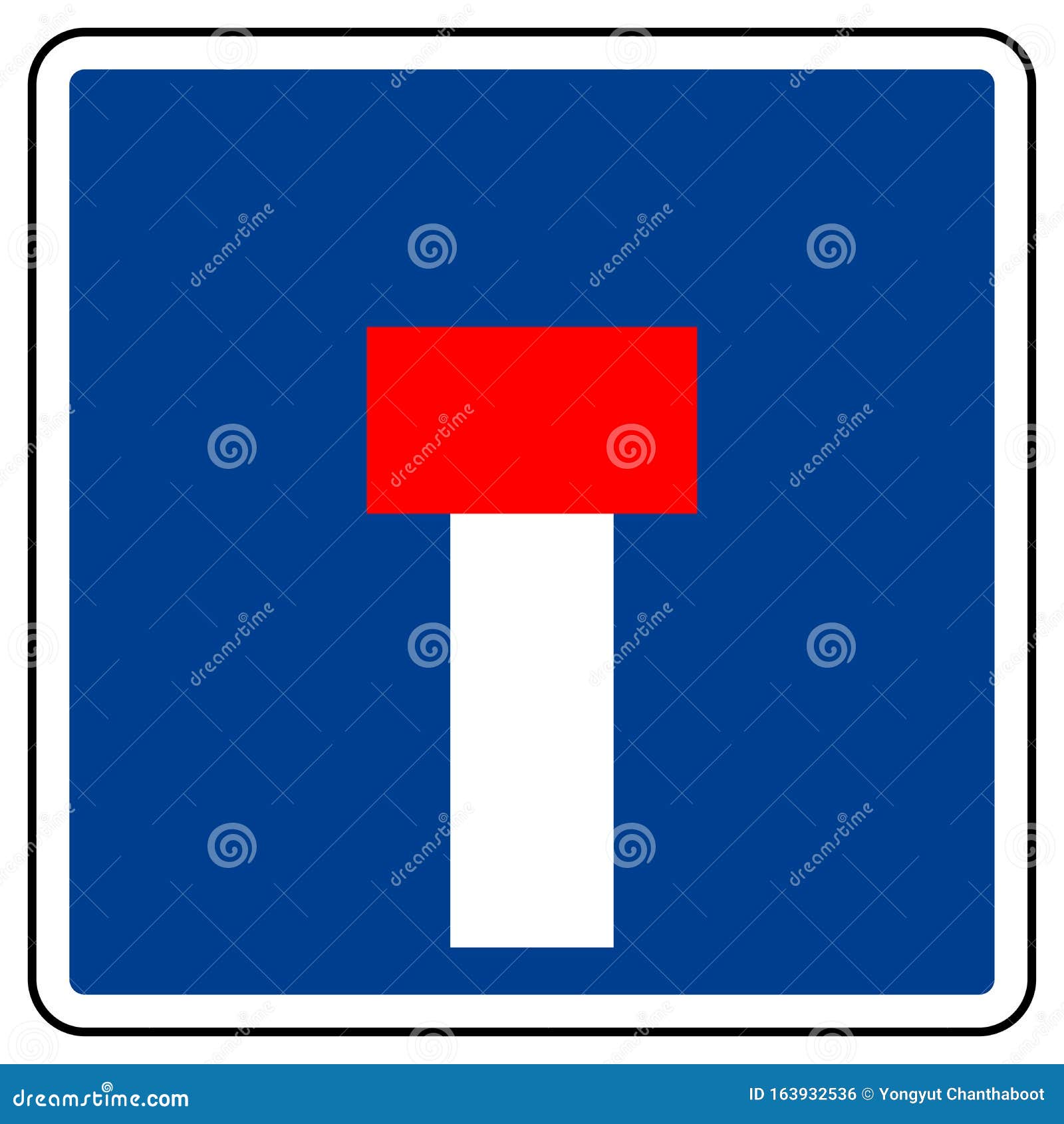 Dead End Symbol Sign, Vector Illustration, Isolate on White Background ...