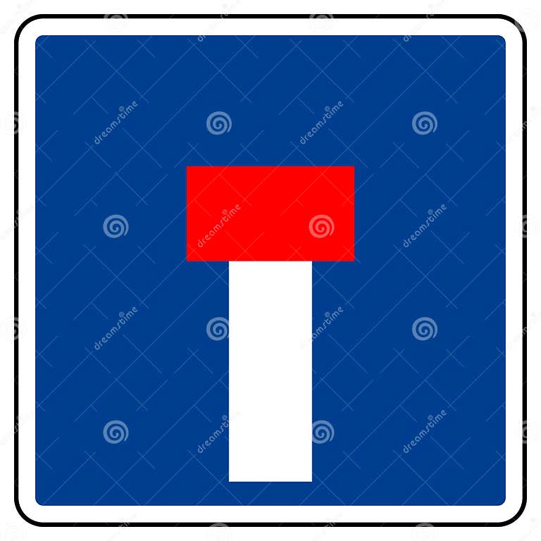 Dead End Symbol Sign, Vector Illustration, Isolate on White Background ...