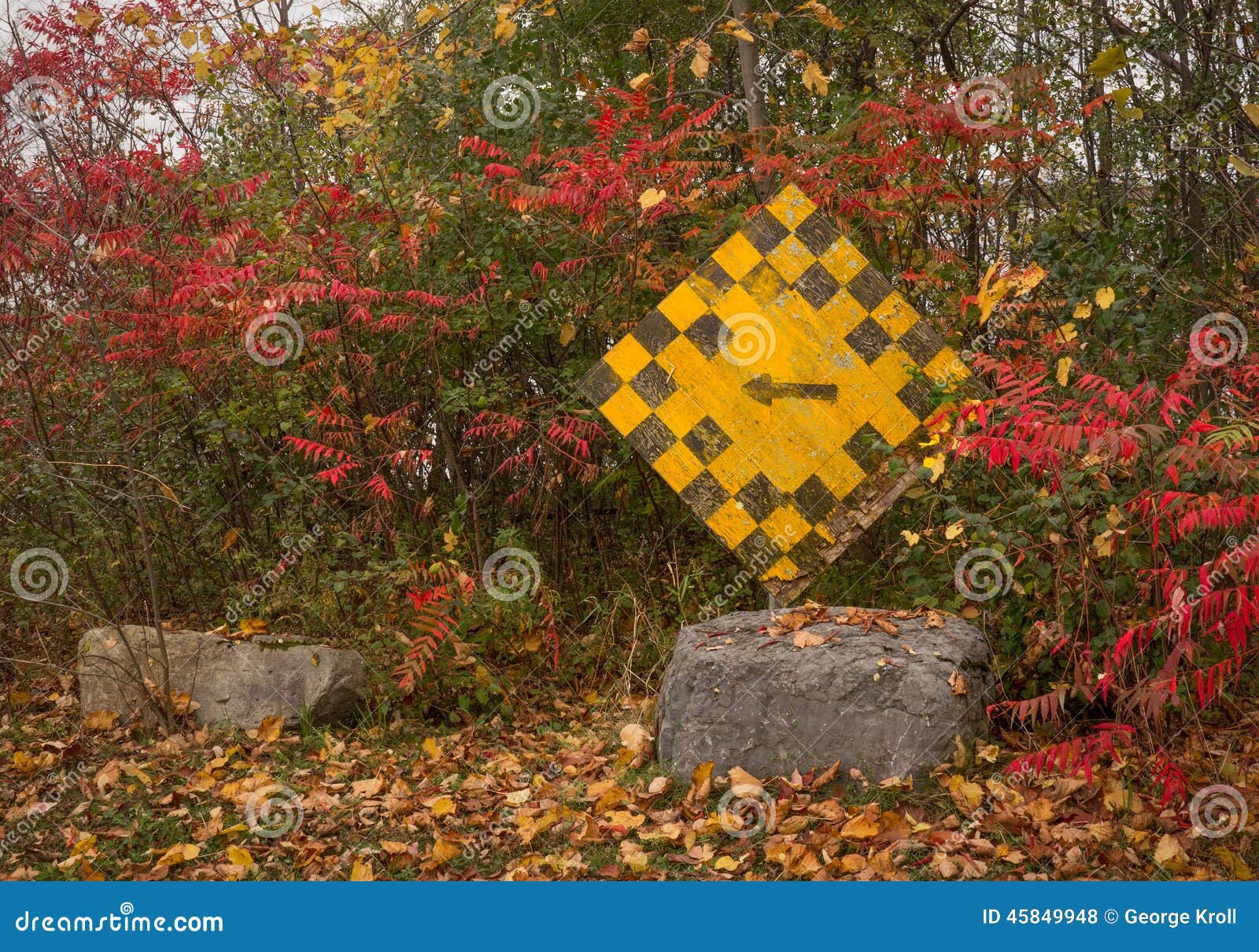 Dead end, turn left stock photo. Image of yellow, sign - 45849948