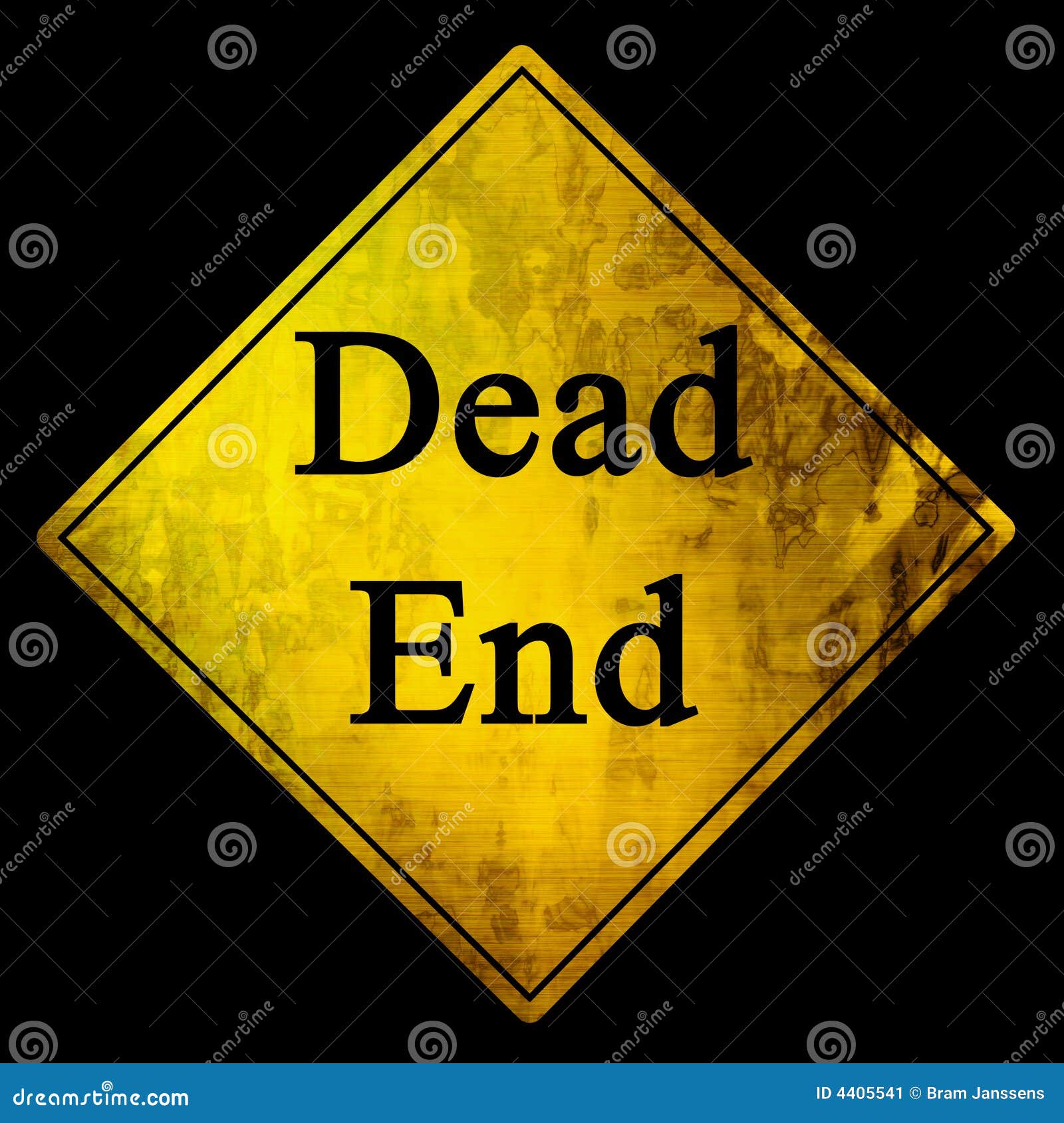Dead end warning sign stock illustration. Illustration of travel - 4405541