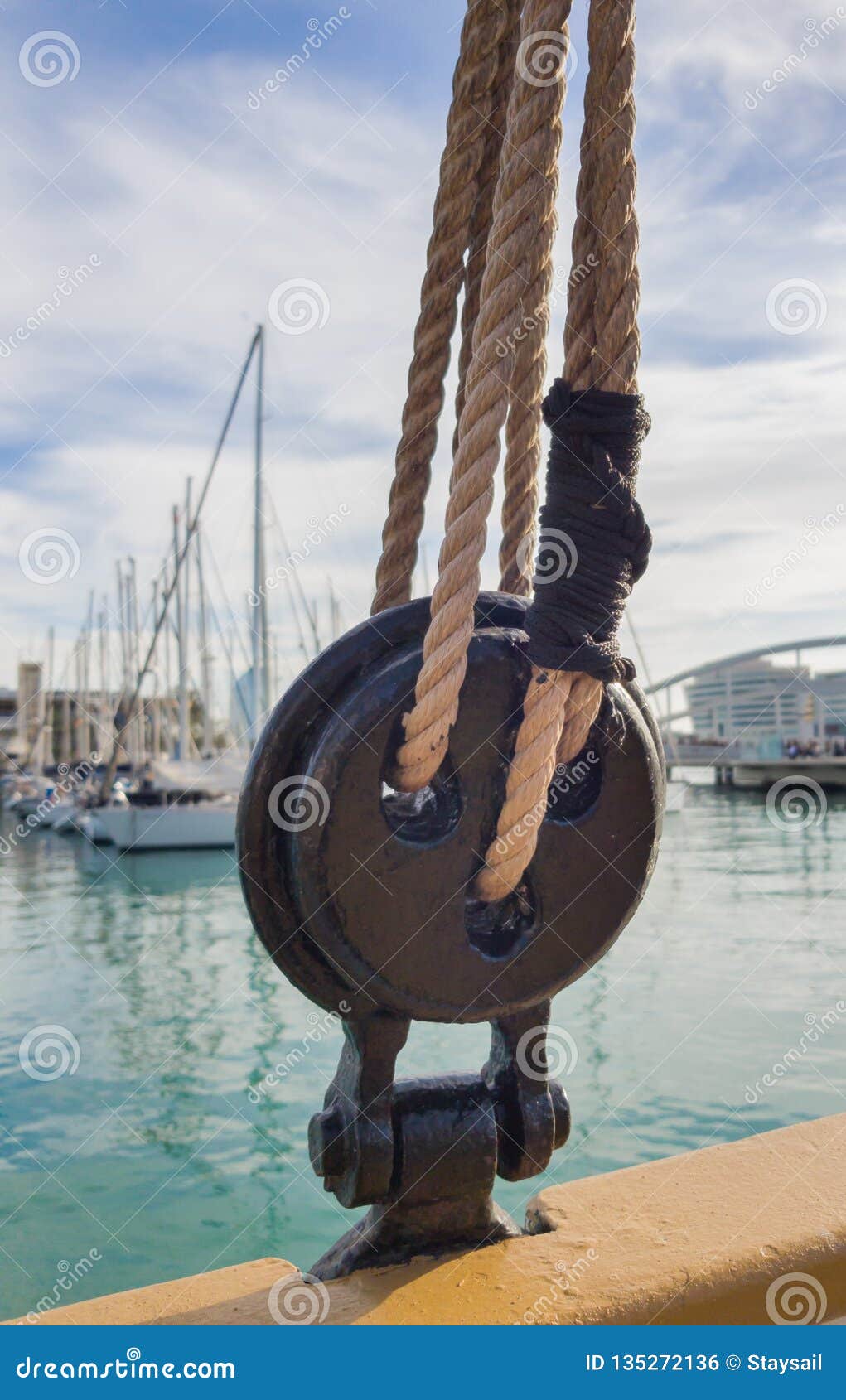 The Dead Eye. Standing Rigging of a Sailing Ship Stock Photo - Image of ...