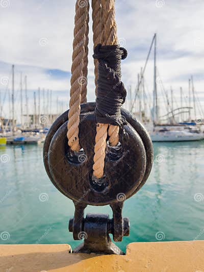 The Dead Eye. Standing Rigging of a Sailing Ship Stock Image - Image of ...