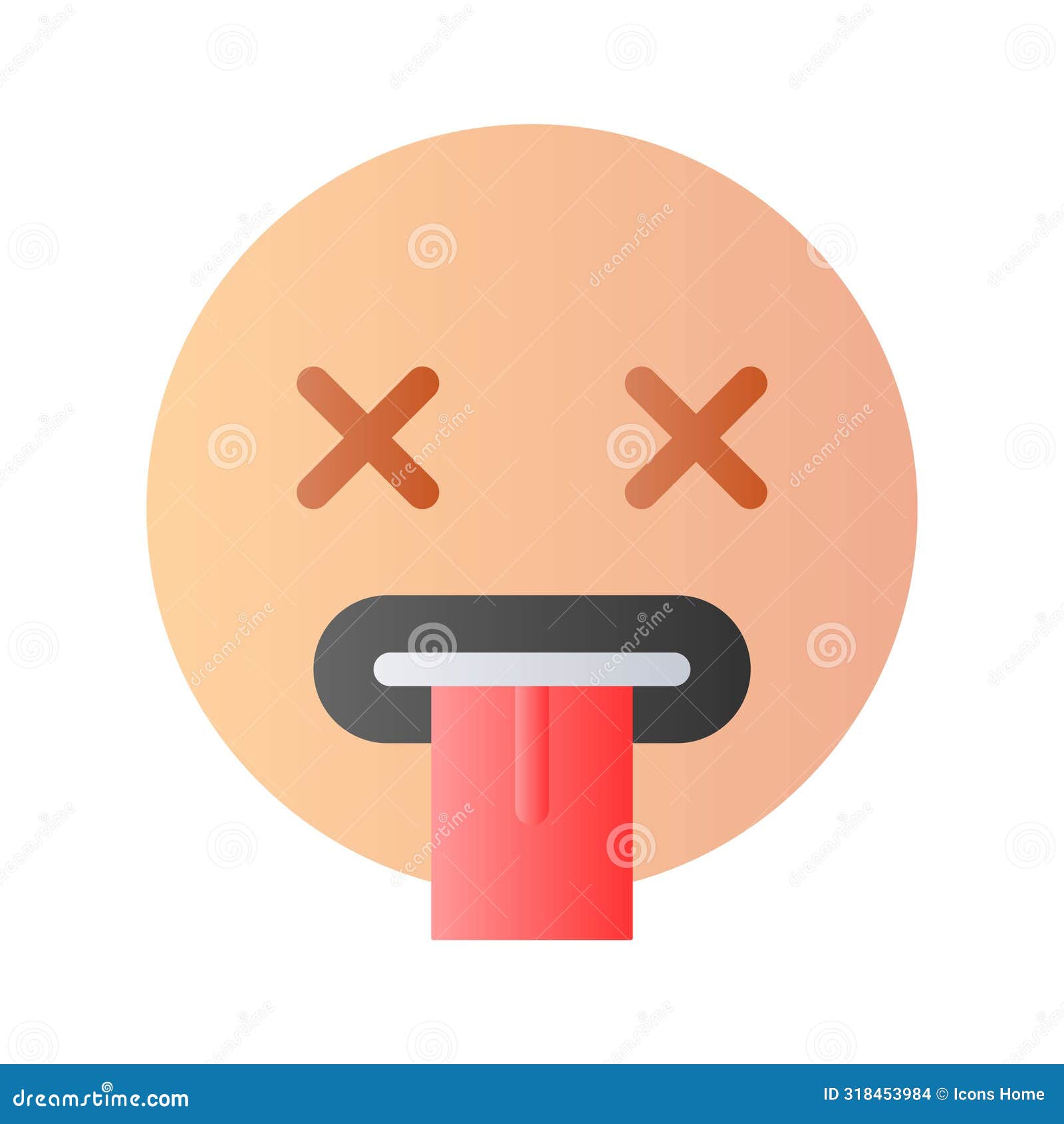 Dead Face Emoji Vector Design, Premium Vector Stock Vector ...