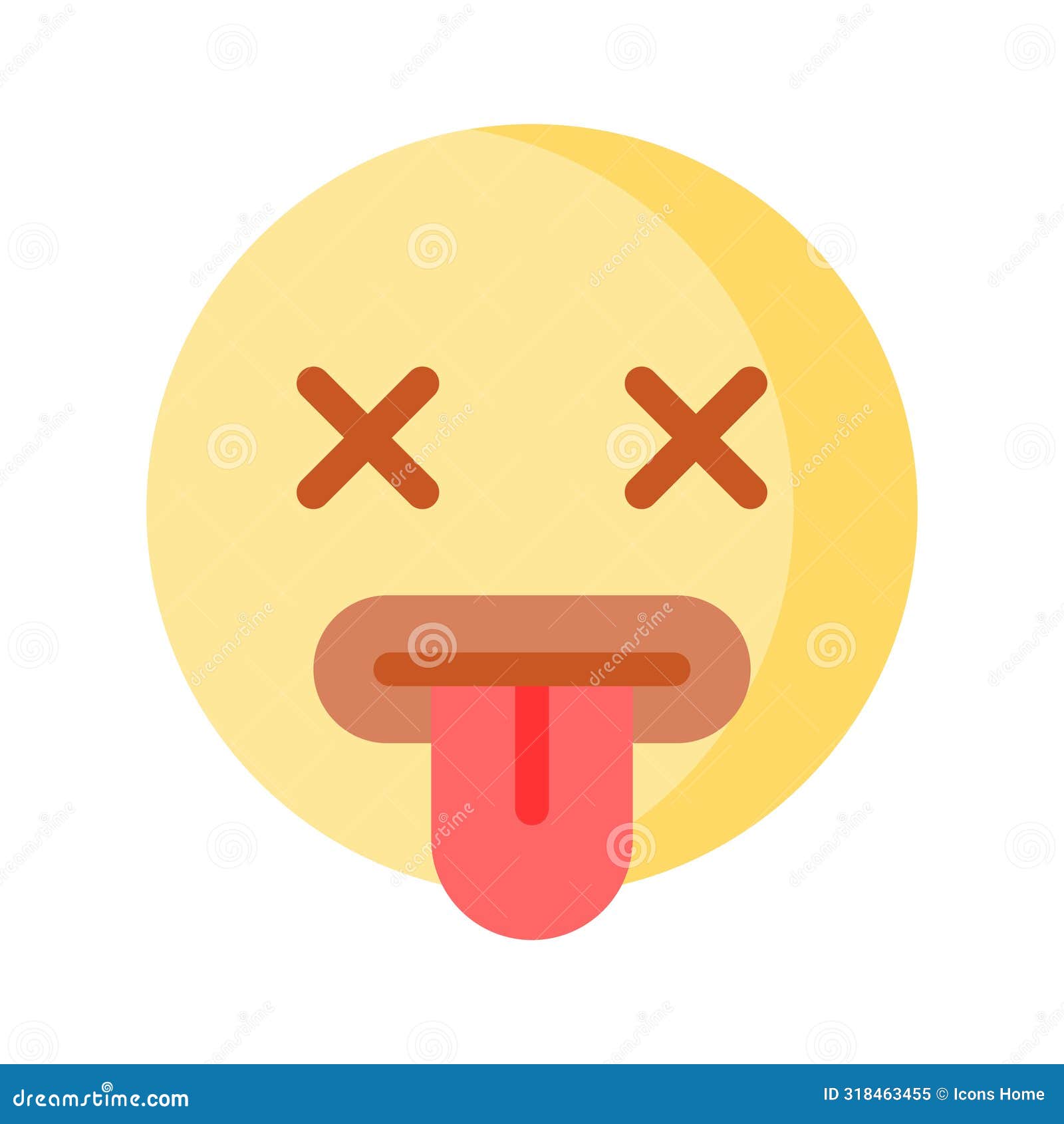 Dead Face Emoji Vector Design, Premium Vector Stock Illustration ...