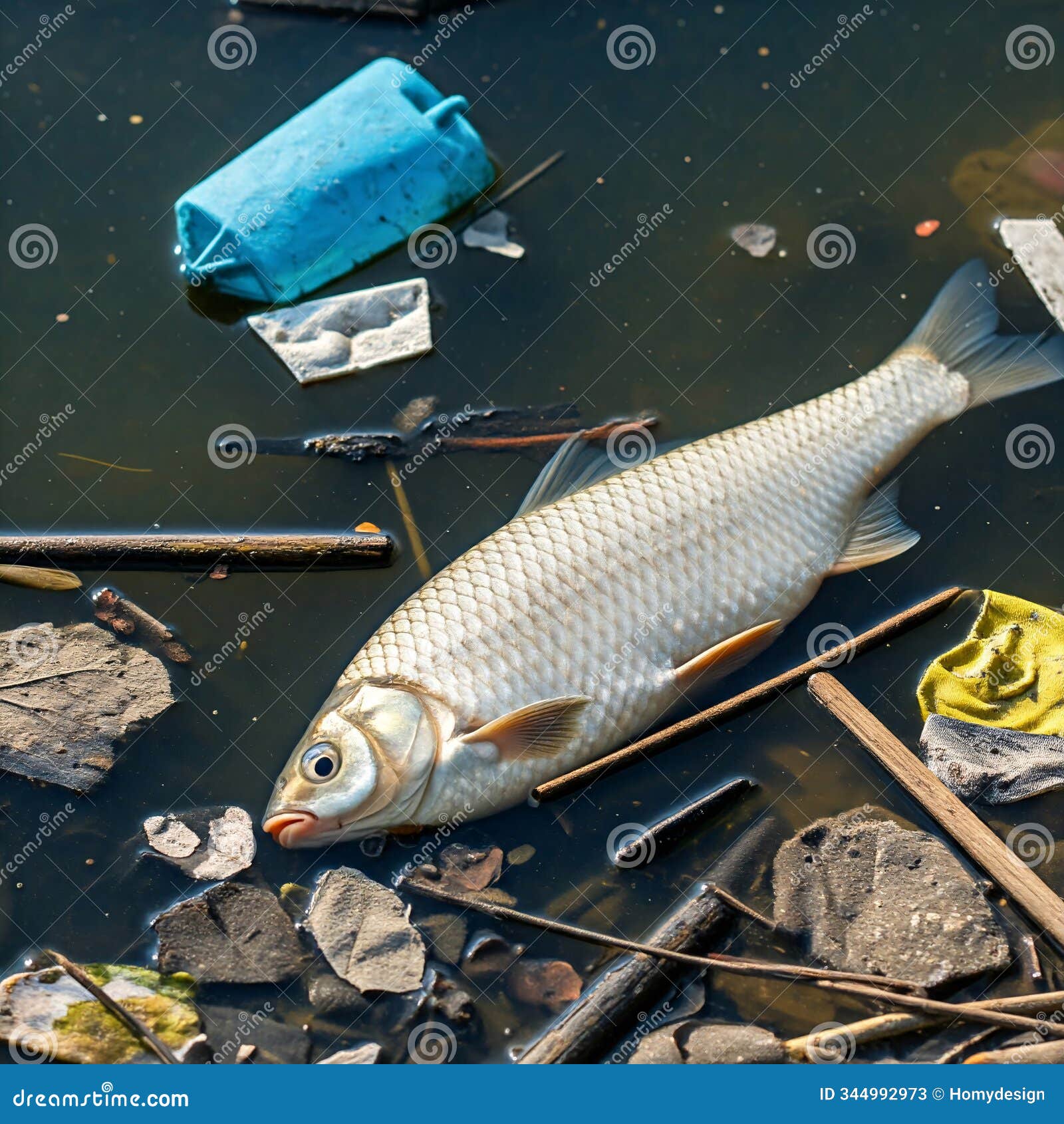 Polluted River Showing Algal Bloom In Tropical Forest Royalty-Free ...