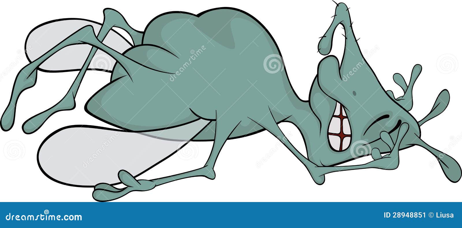 Dead fly. Cartoon stock vector. Illustration of dragonfly - 28948851