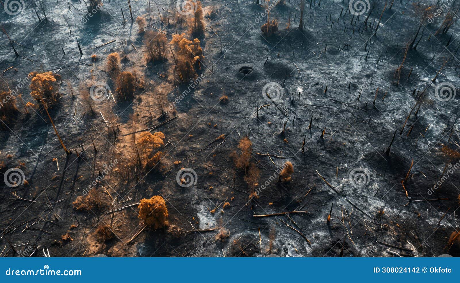 Dead Forest View from Above, Impact of Deforestation on Climate Change ...