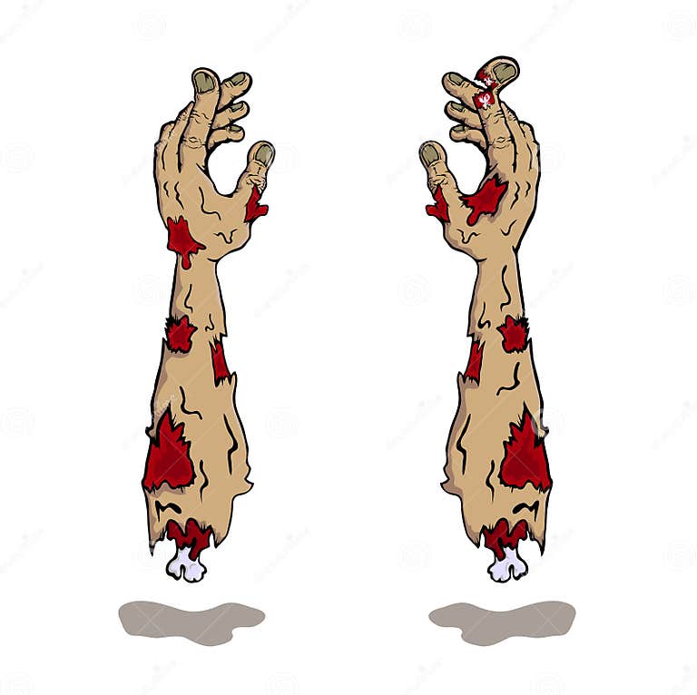 Dead hands stock vector. Illustration of cartoon, halloween - 60497046