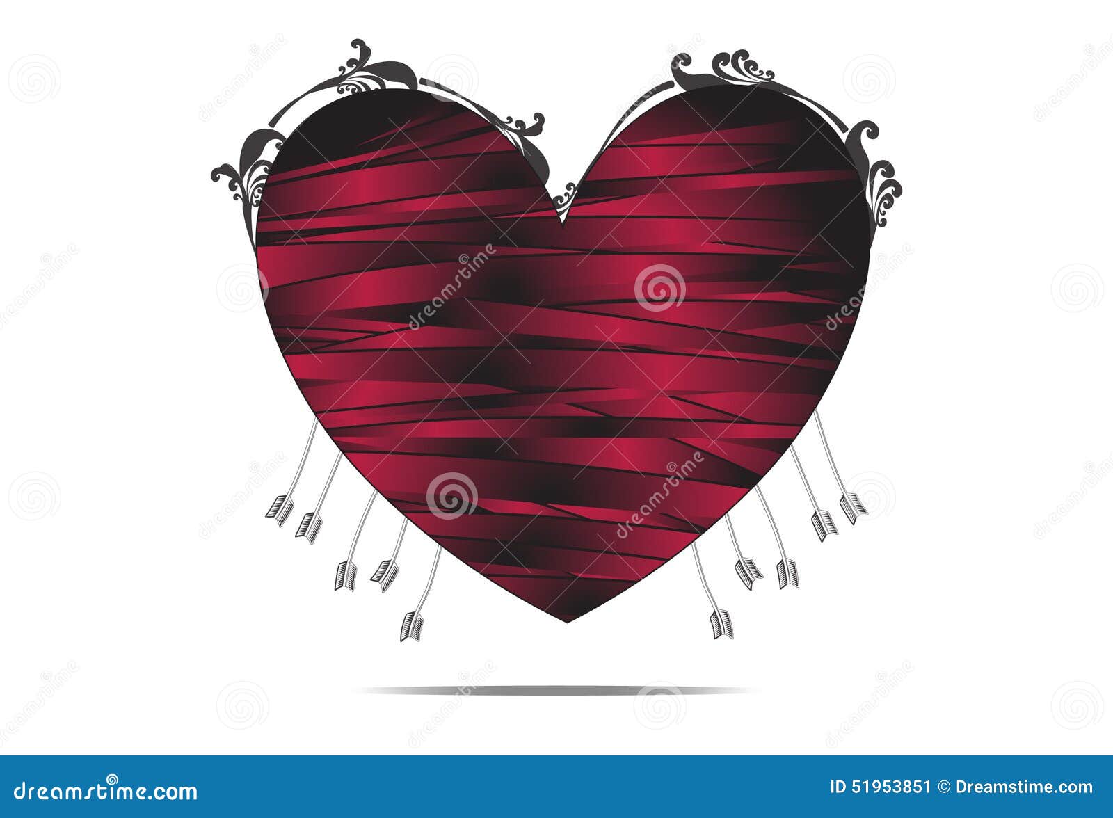 Dead Heart stock vector. Illustration of lines, dead - 51953851