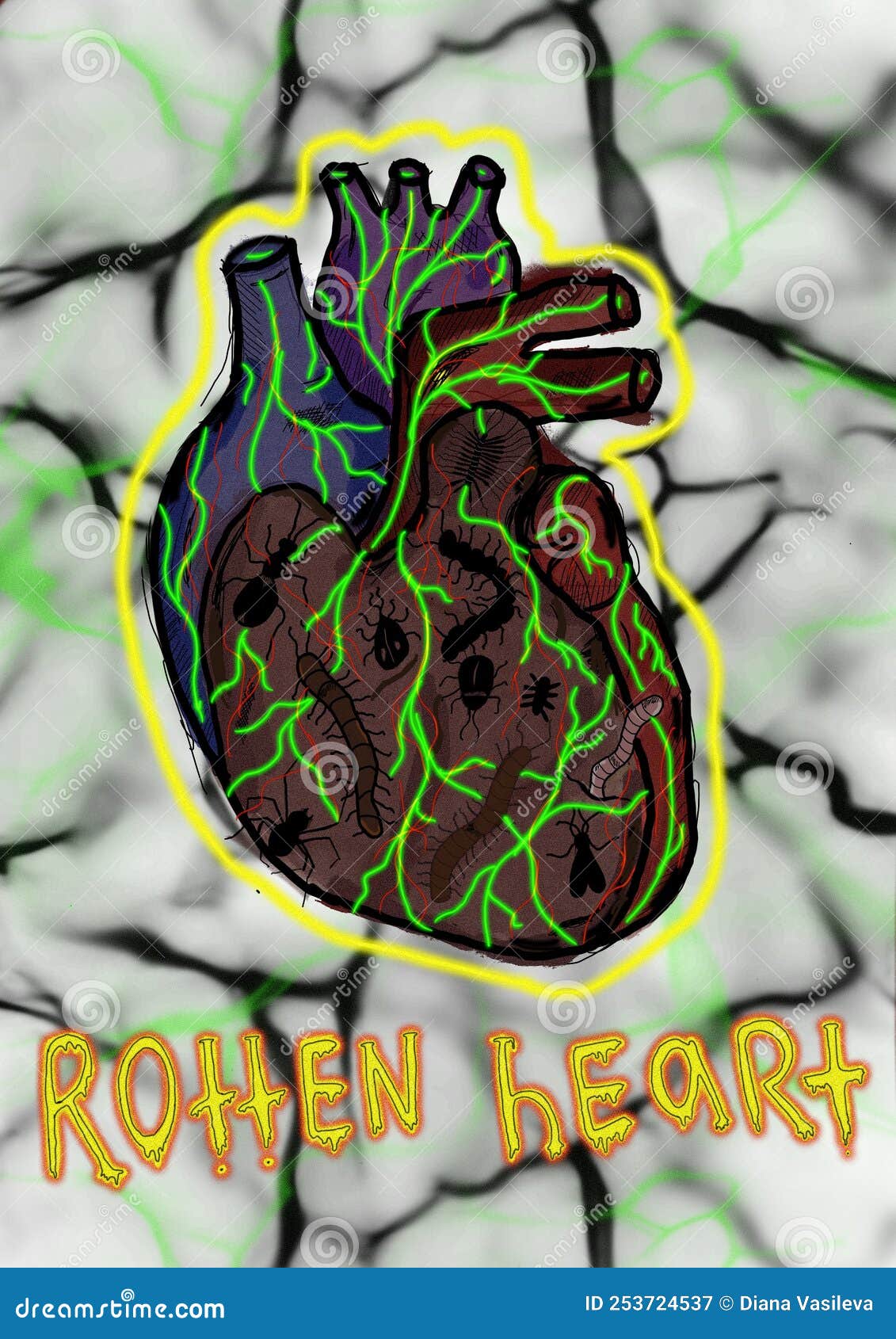 Rotten Heart Stock Image | CartoonDealer.com #253656955