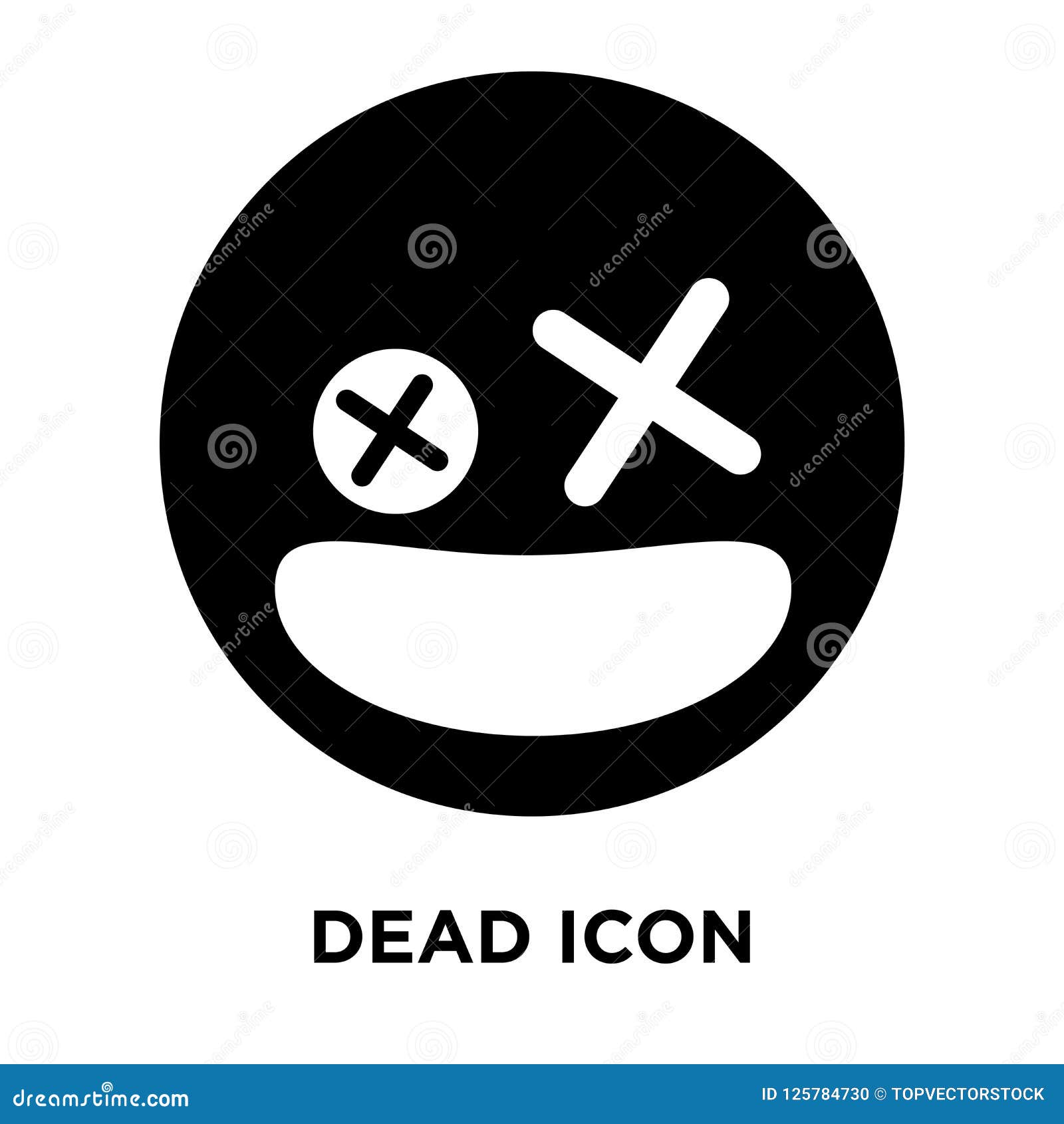 Dead Icon Vector Isolated on White Background, Logo Concept of D Stock ...