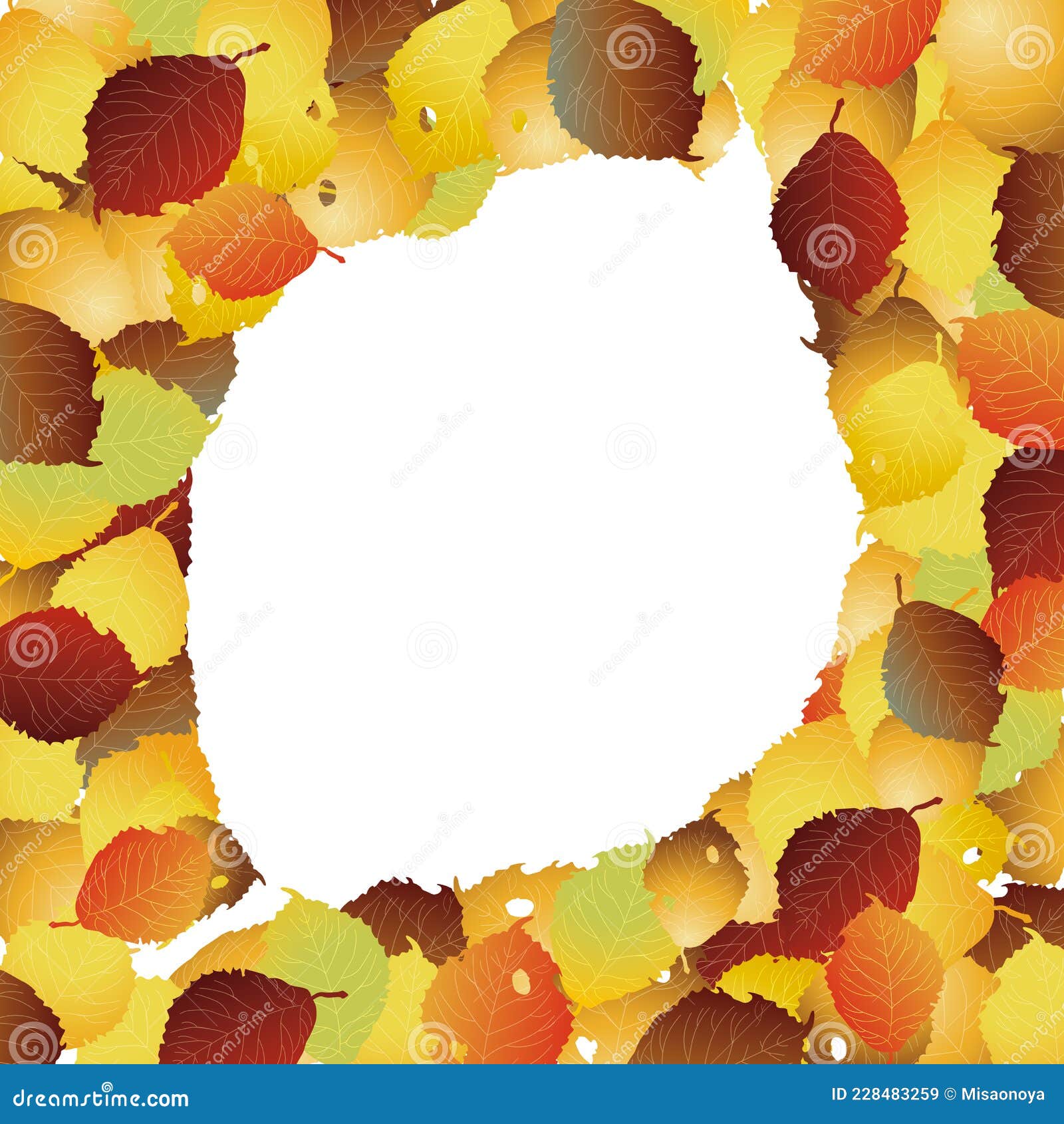 Dead Leaf Illustration Frame Background | CartoonDealer.com #228445158