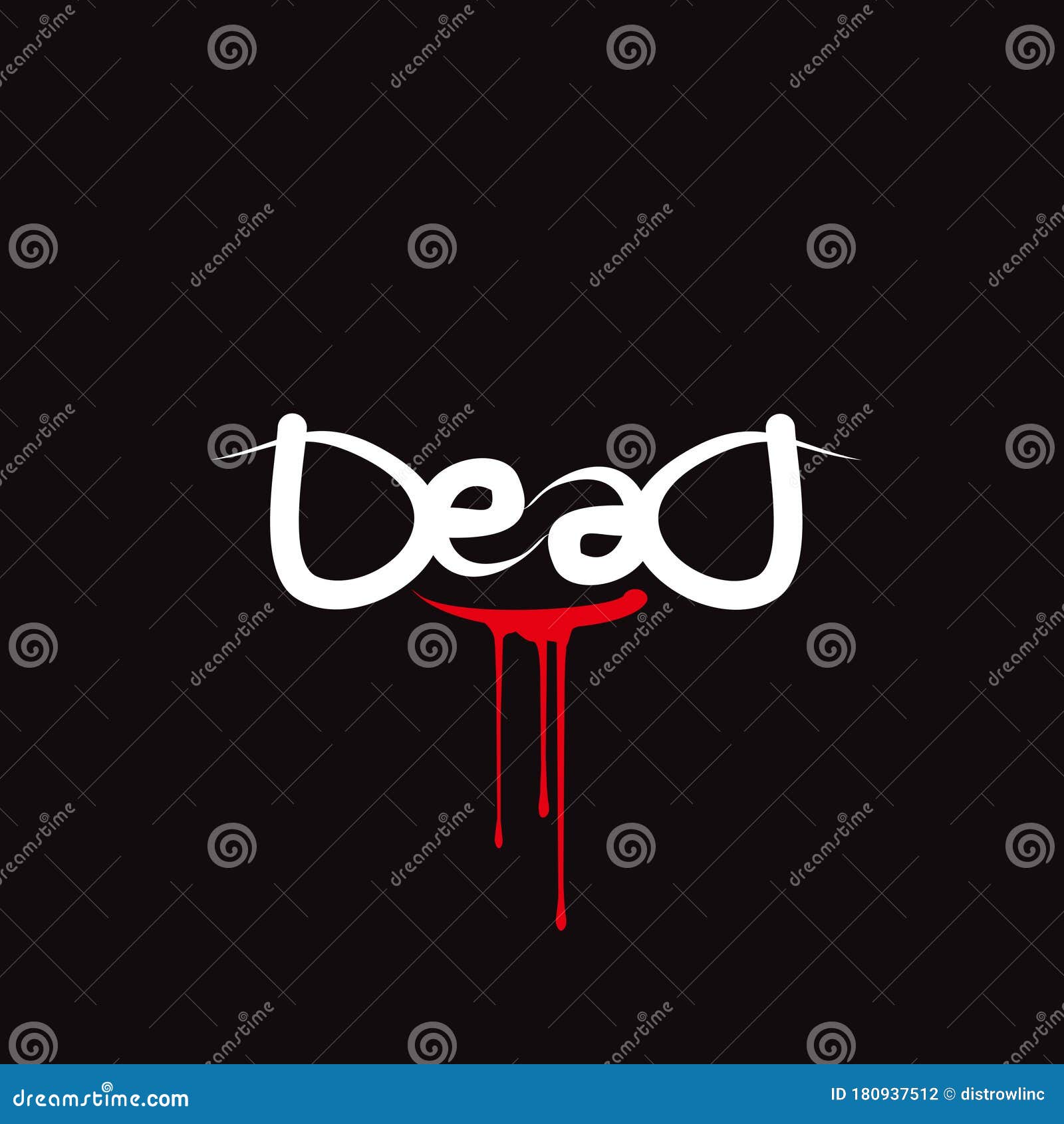 Dead Lettering Text Style Vector Illustration Stock Vector ...