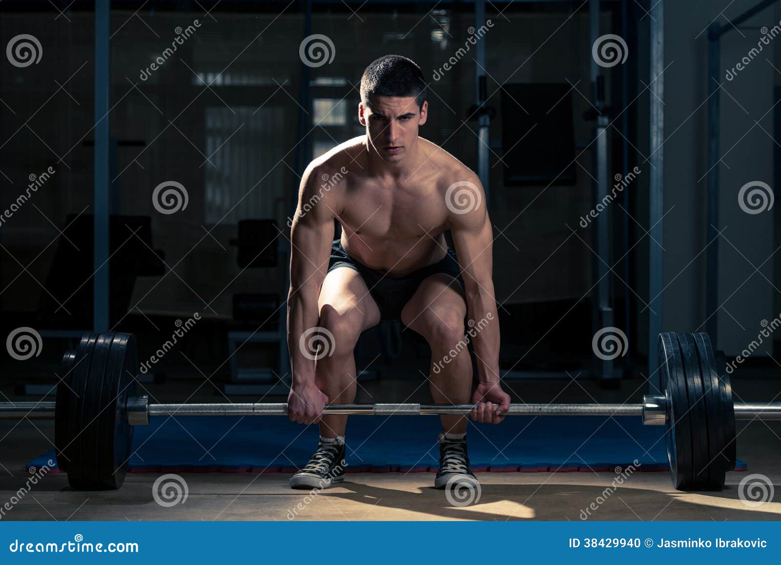 Dead lift stock photo. Image of clean, effort, body, indoors - 38429940