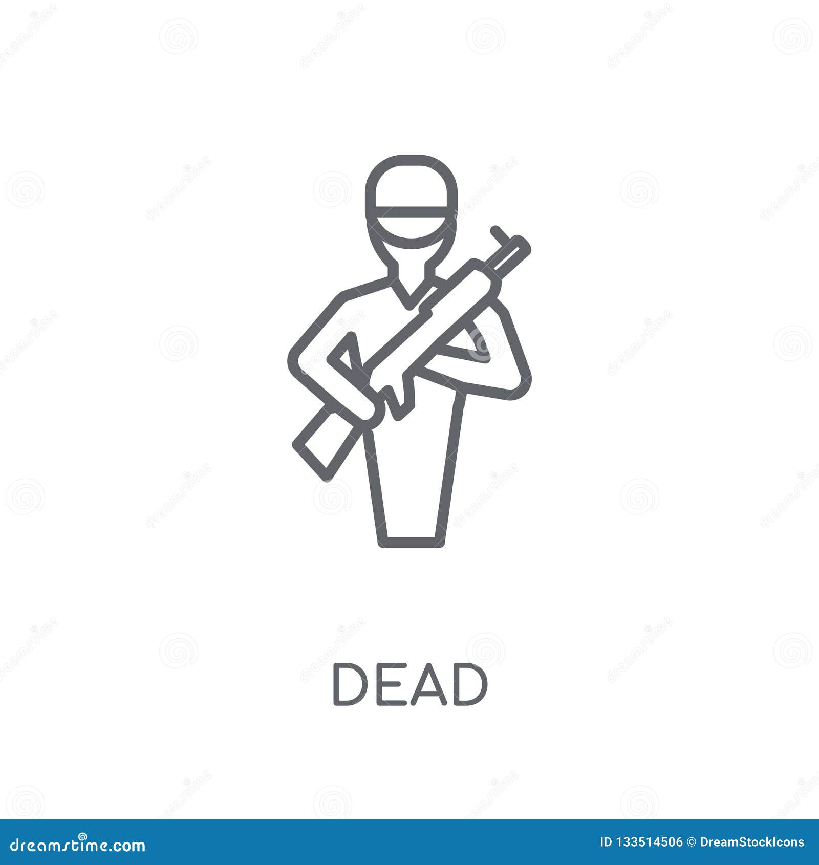 Dead Linear Icon. Modern Outline Dead Logo Concept on White Back Stock ...