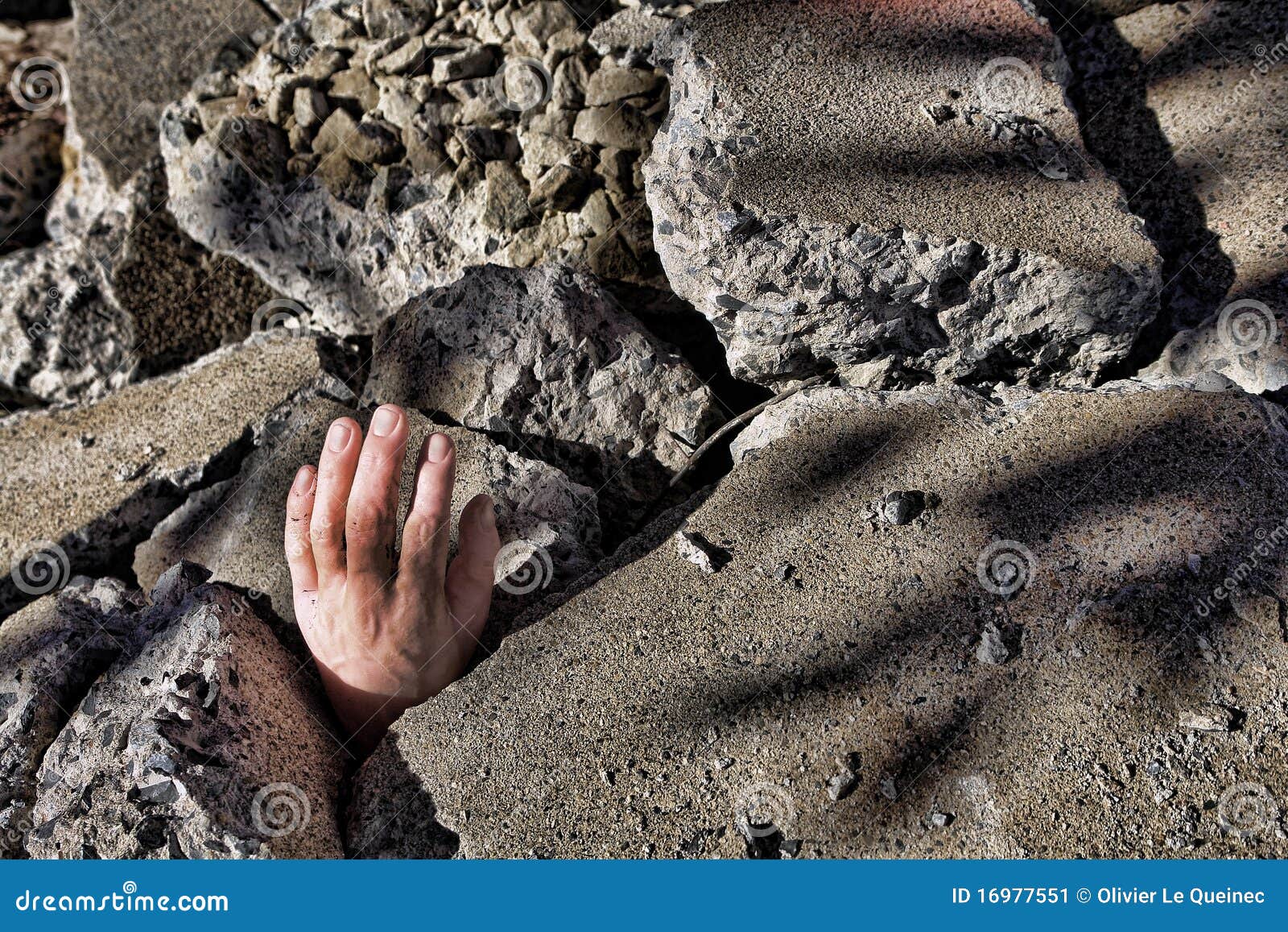 Dead Man Hand in Rubble after Earthquake Disaster Stock Image - Image ...