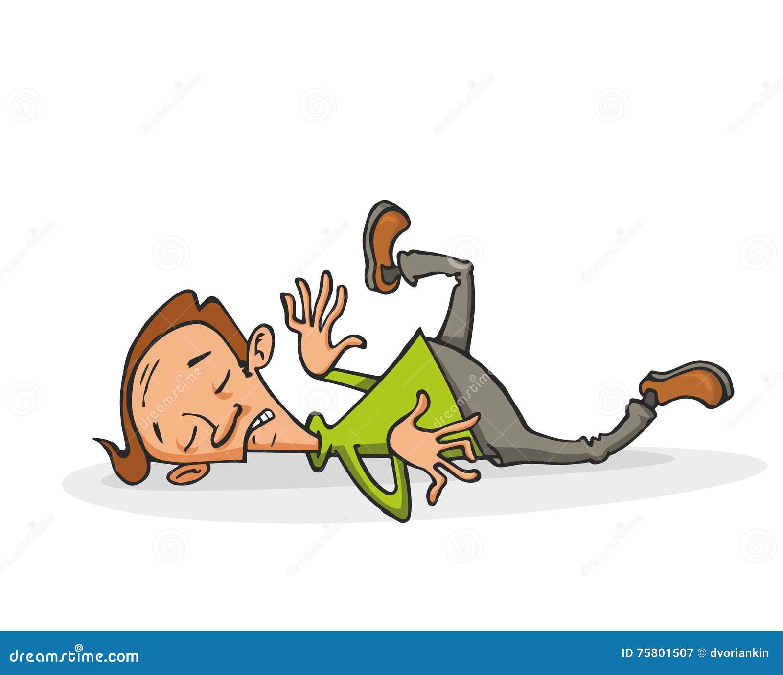 Dead man lying stock vector. Illustration of unconscious - 75801507