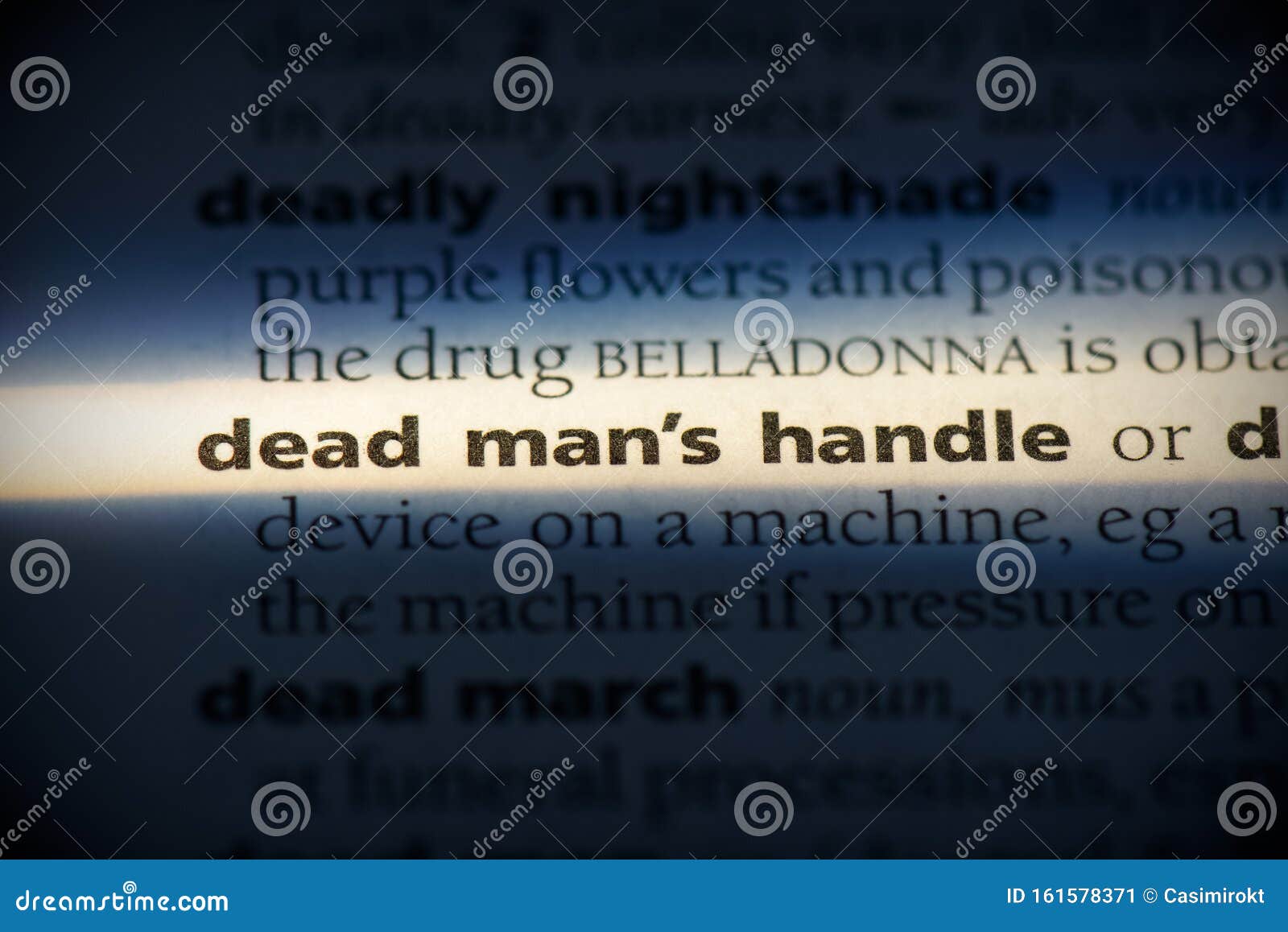 Dead man`s handle stock image. Image of closeup, thesaurus - 161578371