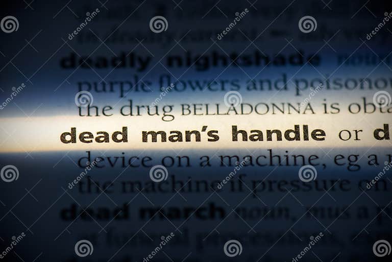 Dead man`s handle stock image. Image of closeup, thesaurus - 161578371