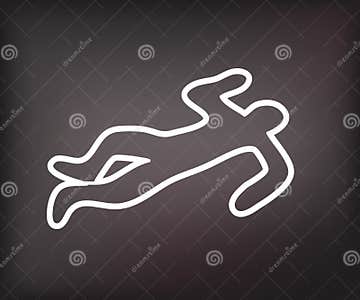 Dead man silhouette stock vector. Illustration of scene - 22107481