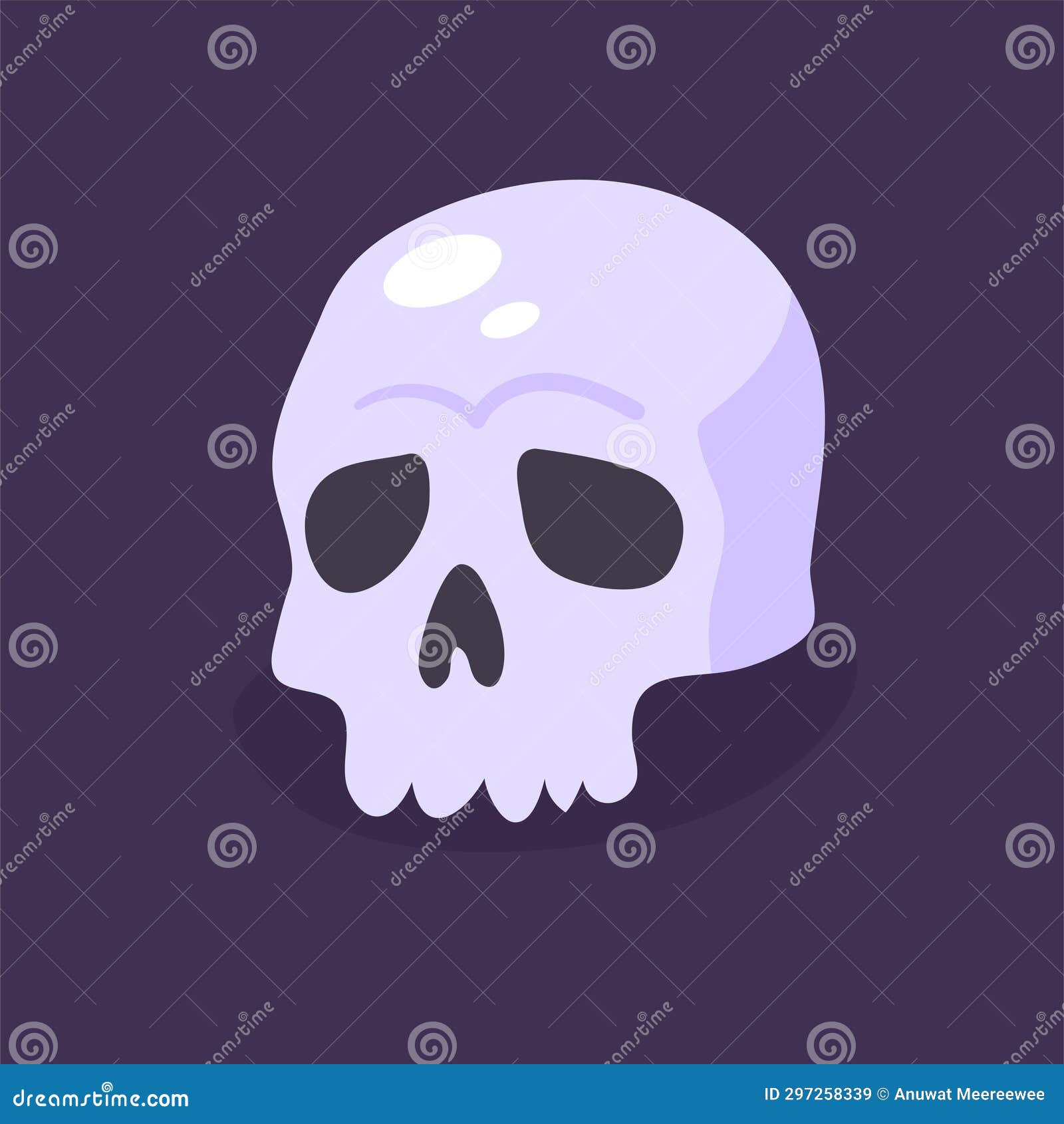 Dead Man Skull Cartoon Halloween Night Horror Stock Vector ...