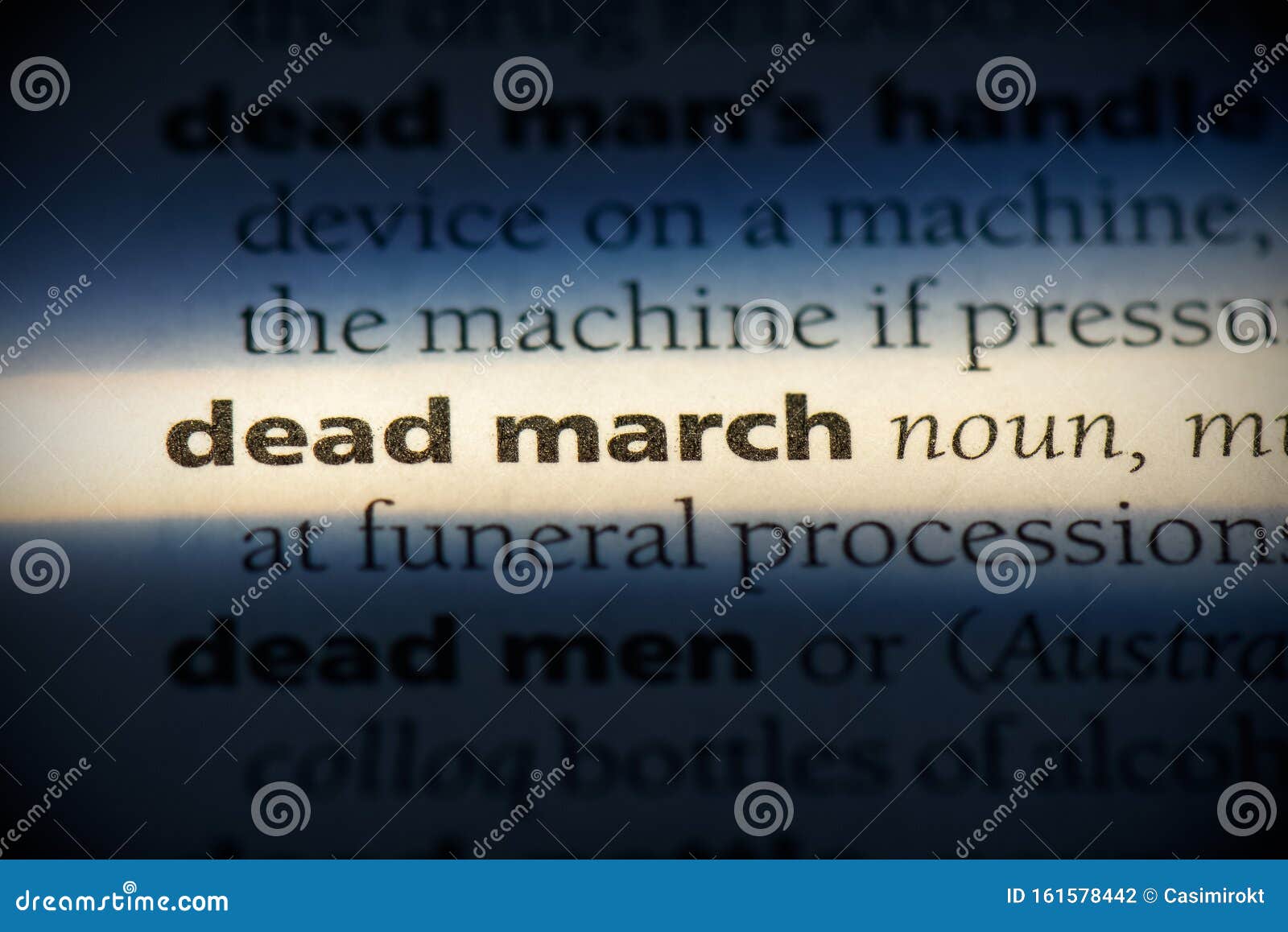 Dead march stock photo. Image of linguistic, close, dictionary - 161578442