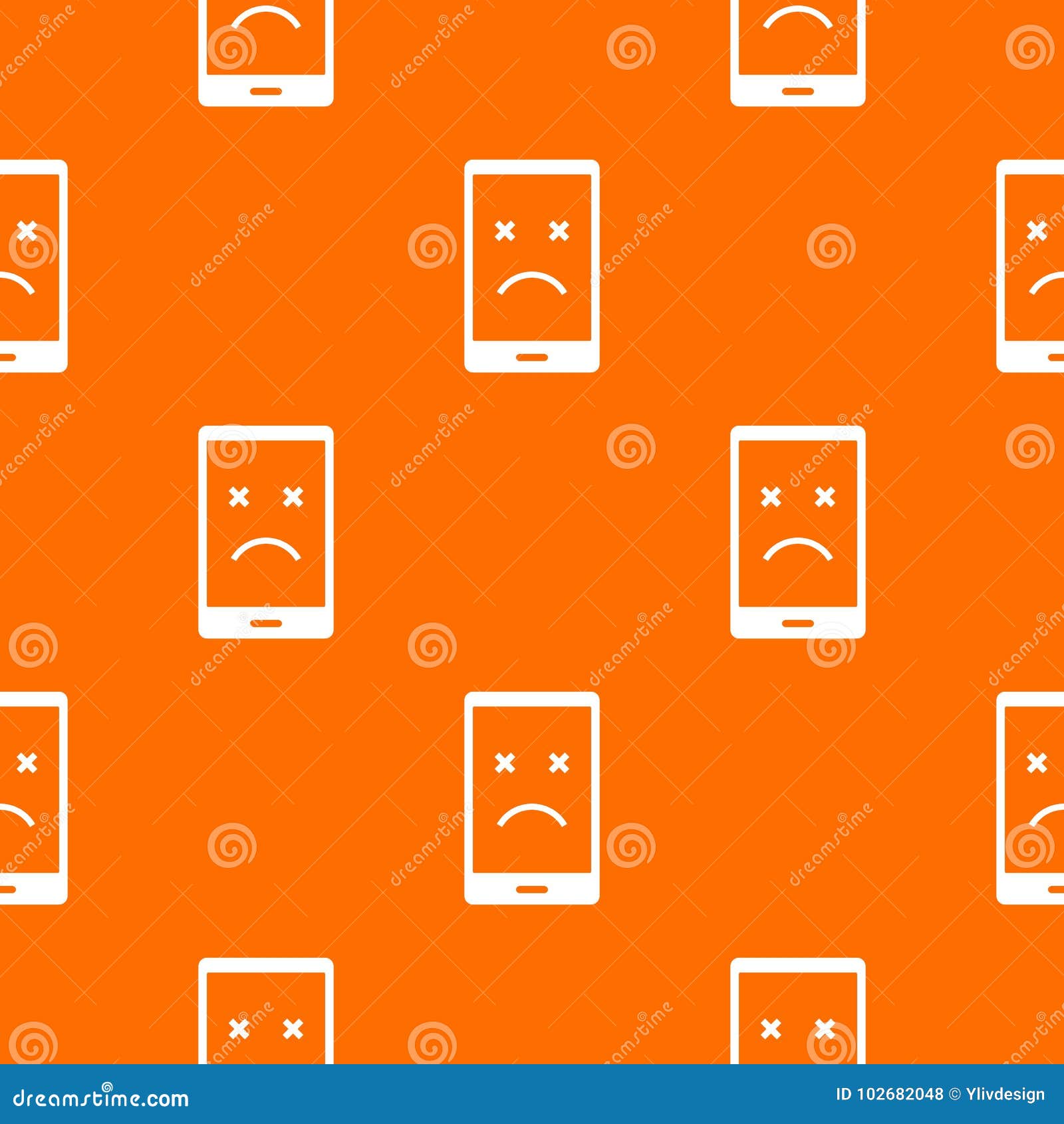 Dead Phone Pattern Seamless Stock Vector - Illustration of electronic ...