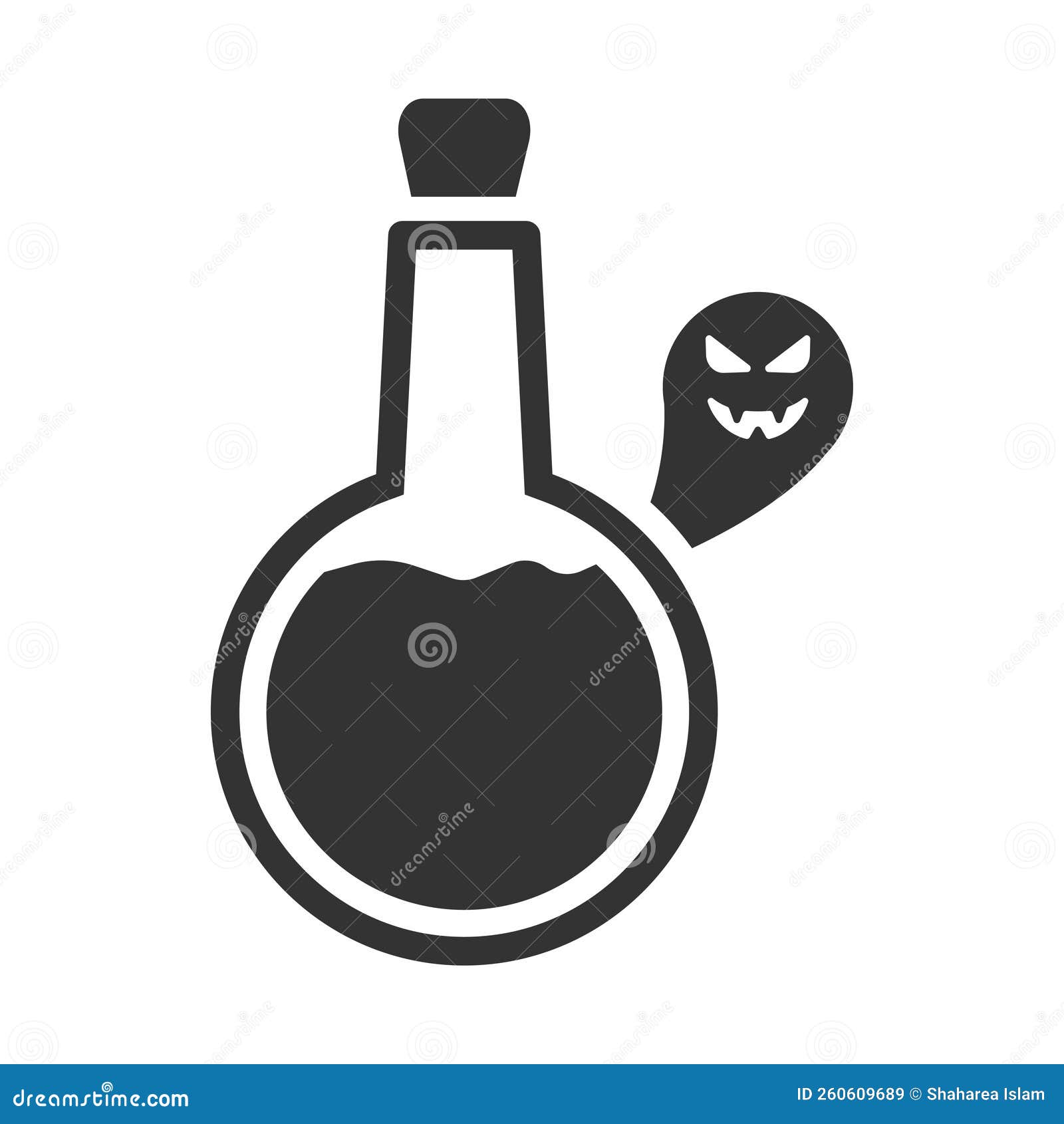 Dead poison icon stock vector. Illustration of skeleton - 260609689