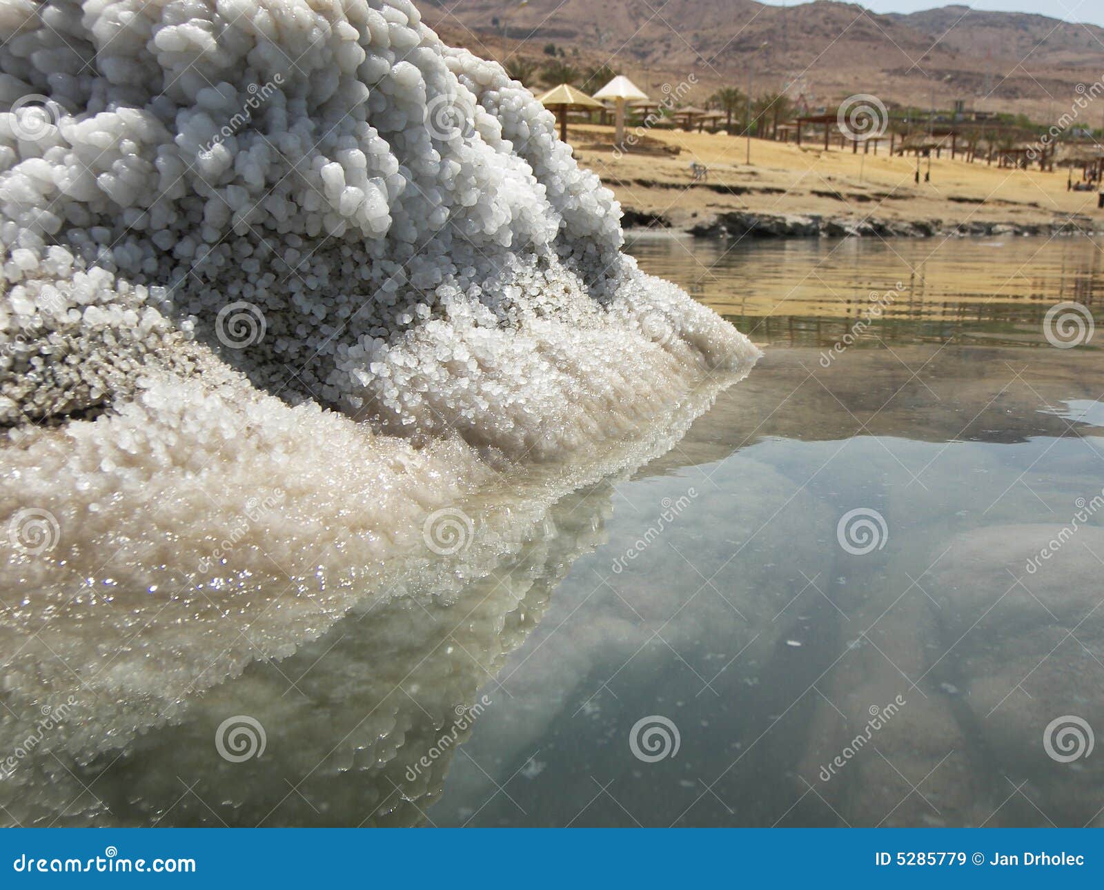 Dead Sea beach stock image. Image of crystallization, blue - 5285779