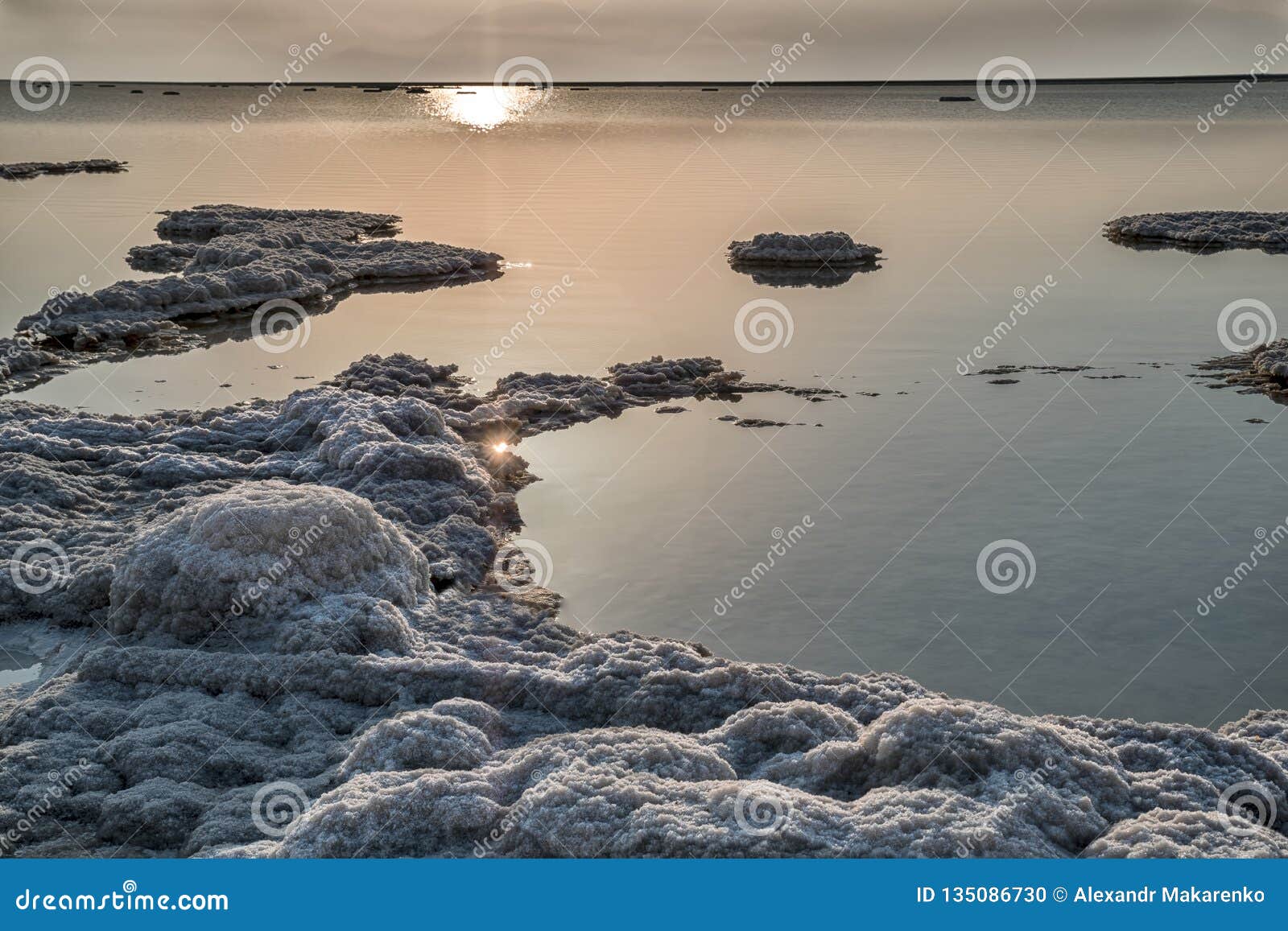 Dead Sea salt stock photo. Image of salt, water, landscape - 135086730