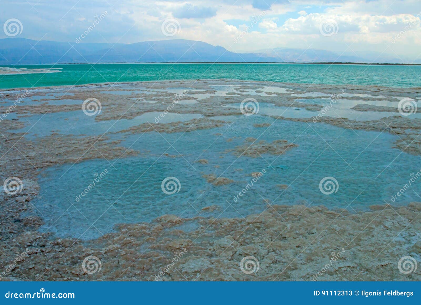 Dead Sea salt formations stock image. Image of pacific - 91112313