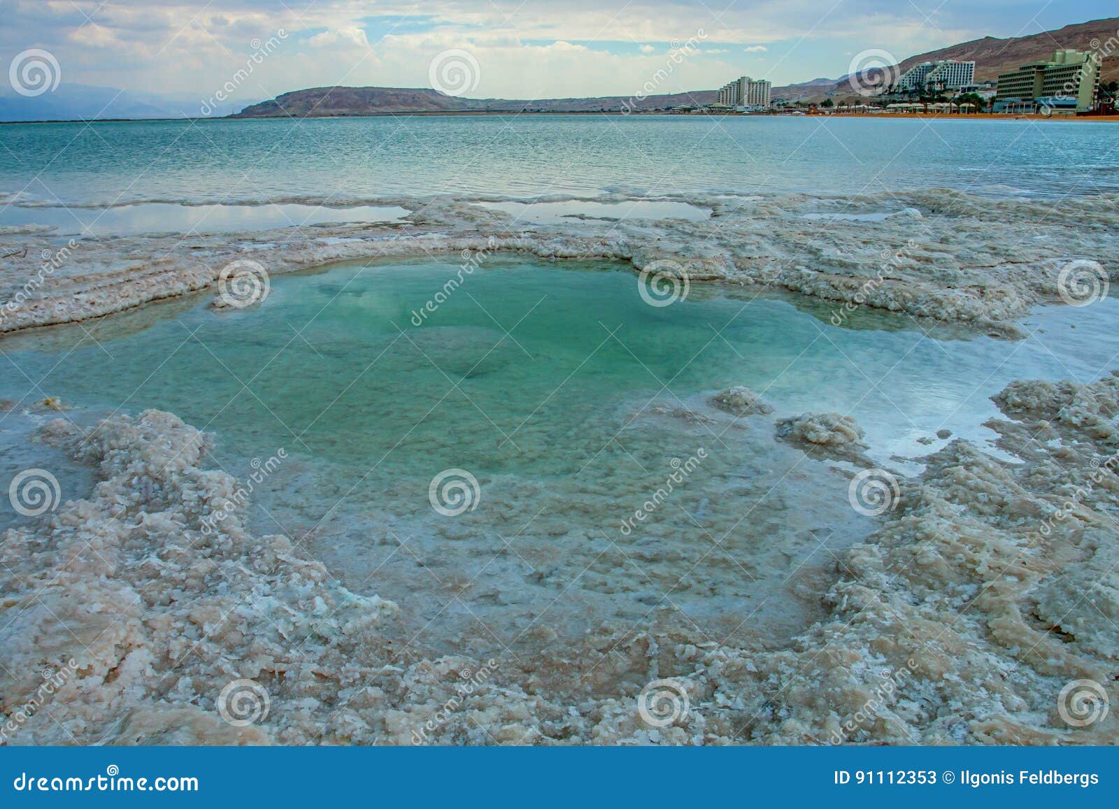 Dead Sea salt formations stock image. Image of sterile - 91112353