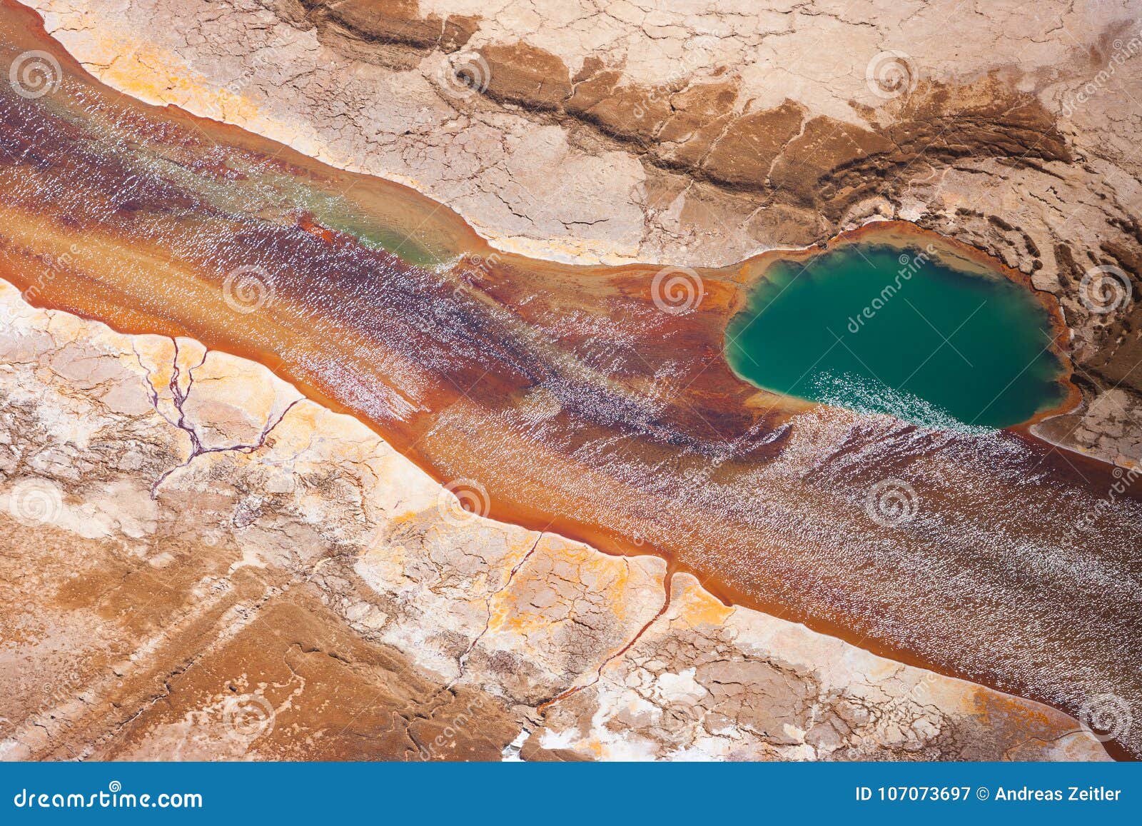 Aerial View of the Dead Sea Salt Pools and Ein Boqeq Stock Image ...