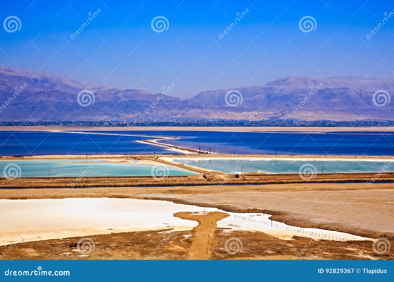Dead Sea View from a Cliff in the Area of Sodom Road Stock Image ...