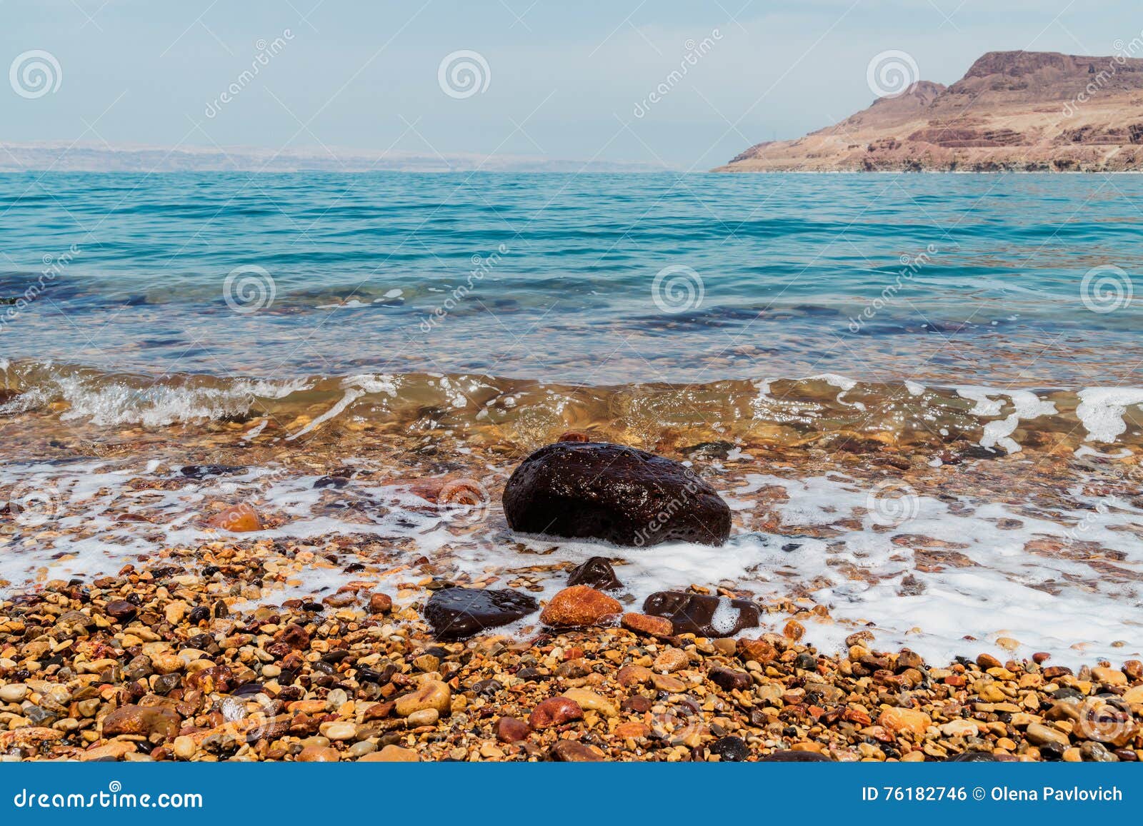 Dead Sea View, Salted Rocks, Jordan Stock Photo - Image of salted ...