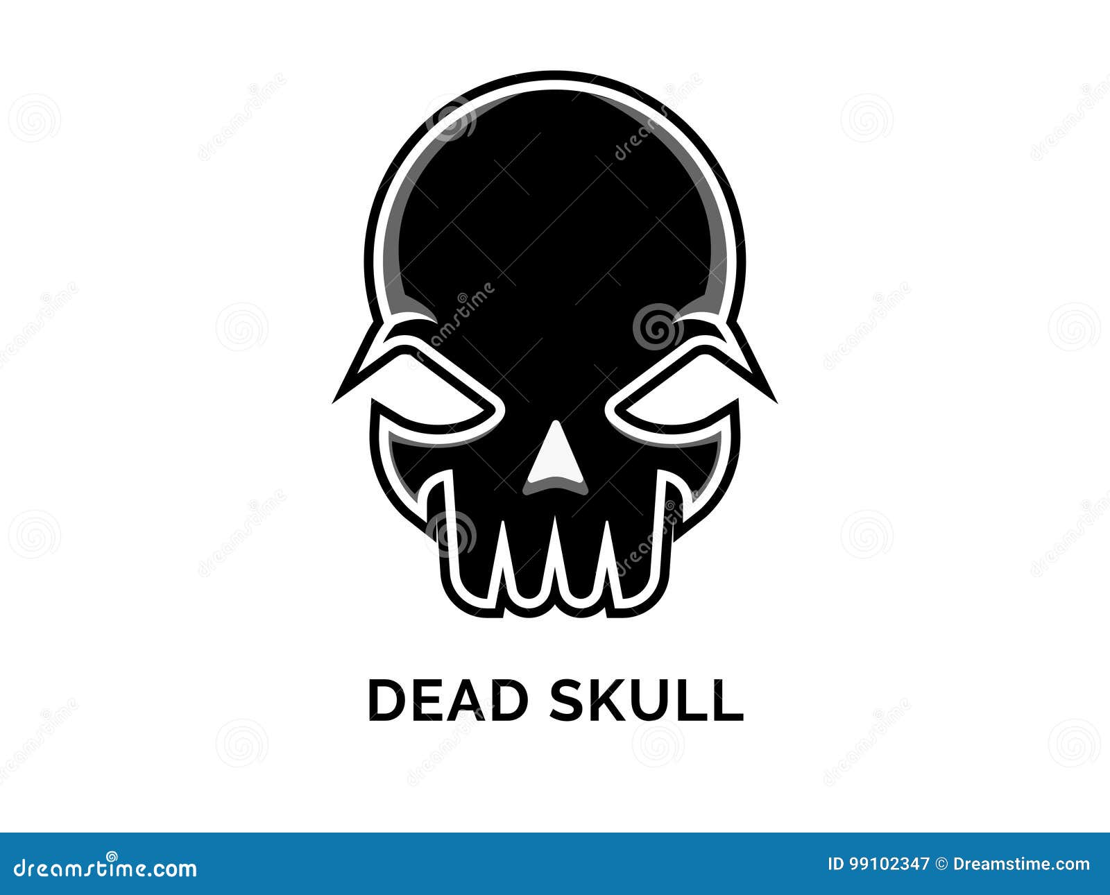 Dead Skull Logo Vector stock vector. Illustration of skull - 99102347