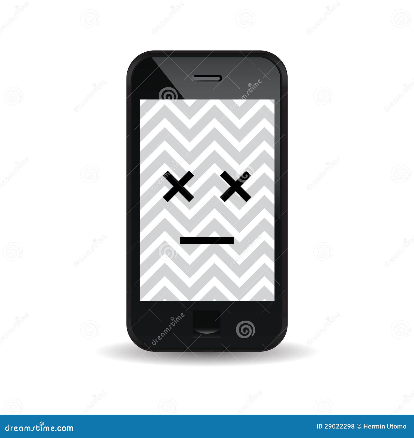 Dead Smartphone stock vector. Illustration of hacked - 29022298