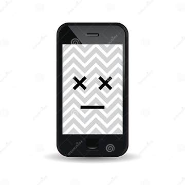 Dead Smartphone stock vector. Illustration of hacked - 29022298