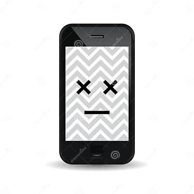 Dead Smartphone stock vector. Illustration of hacked - 29022298