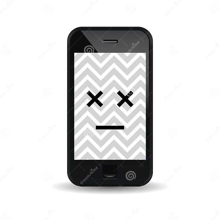 Dead Smartphone stock vector. Illustration of hacked - 29022298