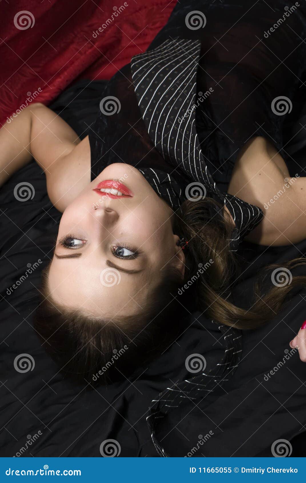 Dead Strangled Woman Lying On The Floor Royalty-Free Stock Photography ...