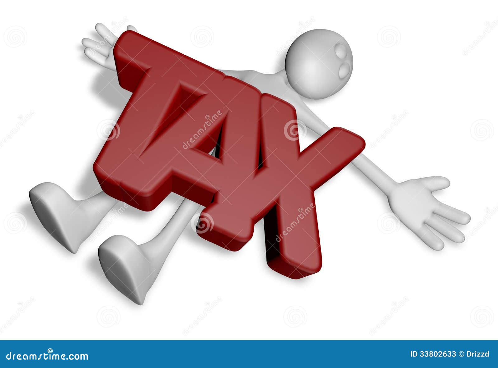 Dead by tax stock illustration. Illustration of puppet - 33802633