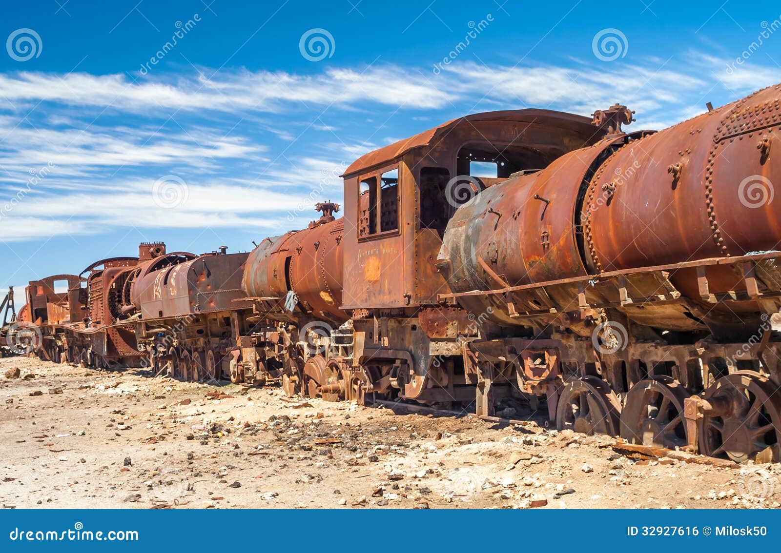 Old Dead Train Car At The Railway Station Of Gijon Royalty-Free Stock ...