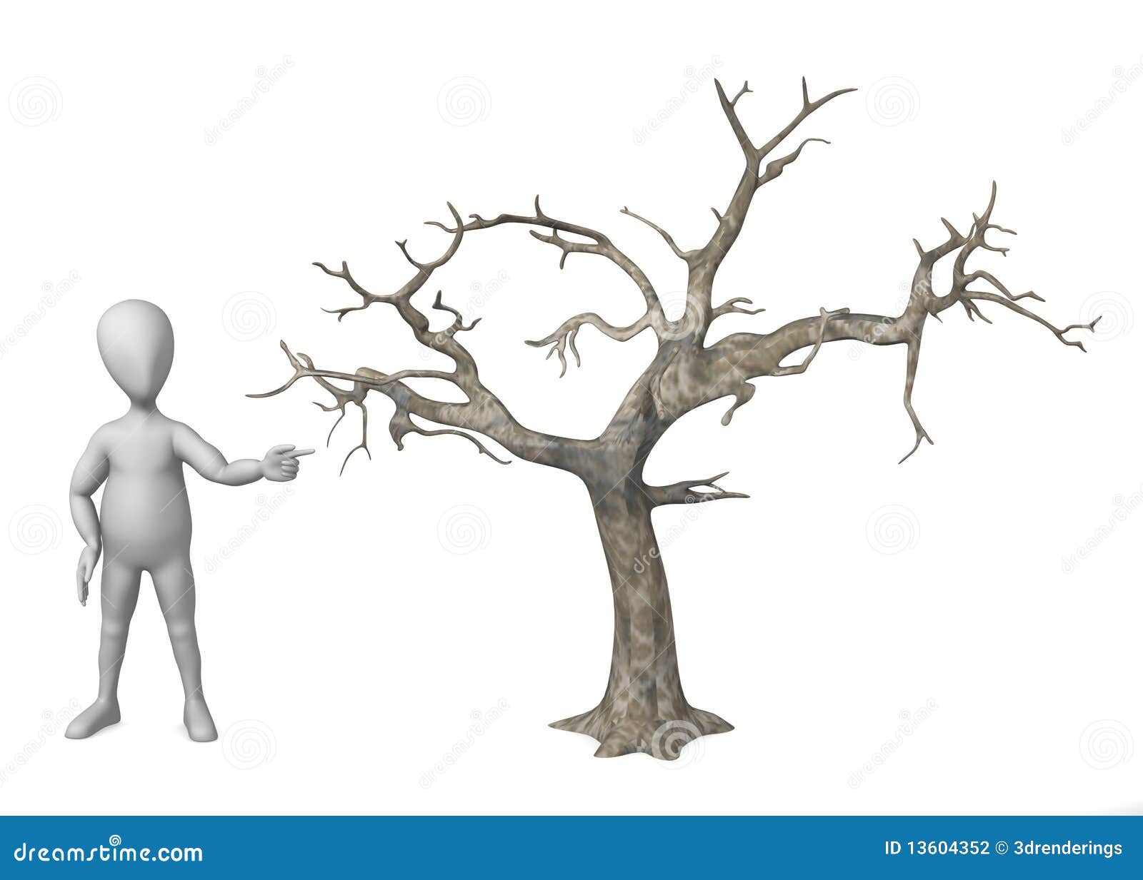 Dead tree stock illustration. Illustration of cute, human - 13604352