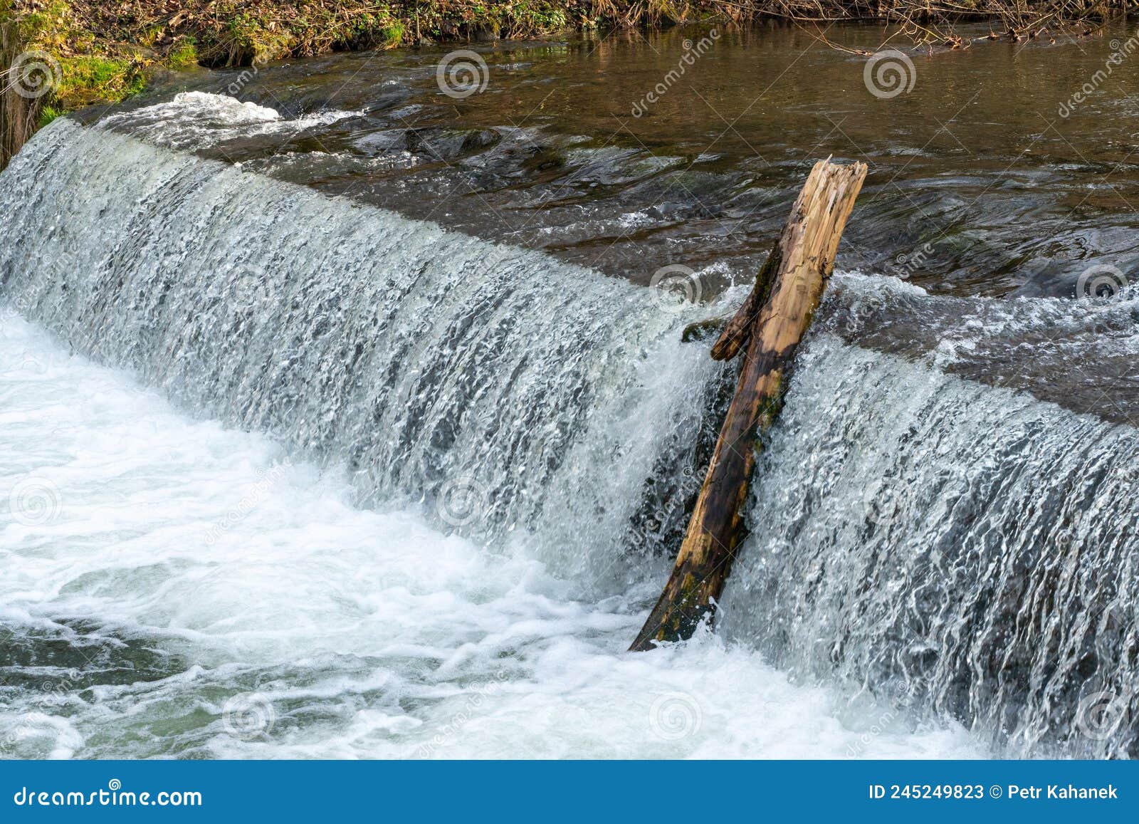 In The Flood, Debris Washed Ashore. Plastic And Bottle In The River ...