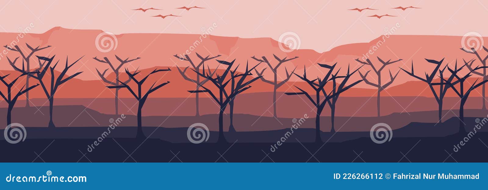 Dead Tree Forest Vector Illustration Stock Vector Illustration Of