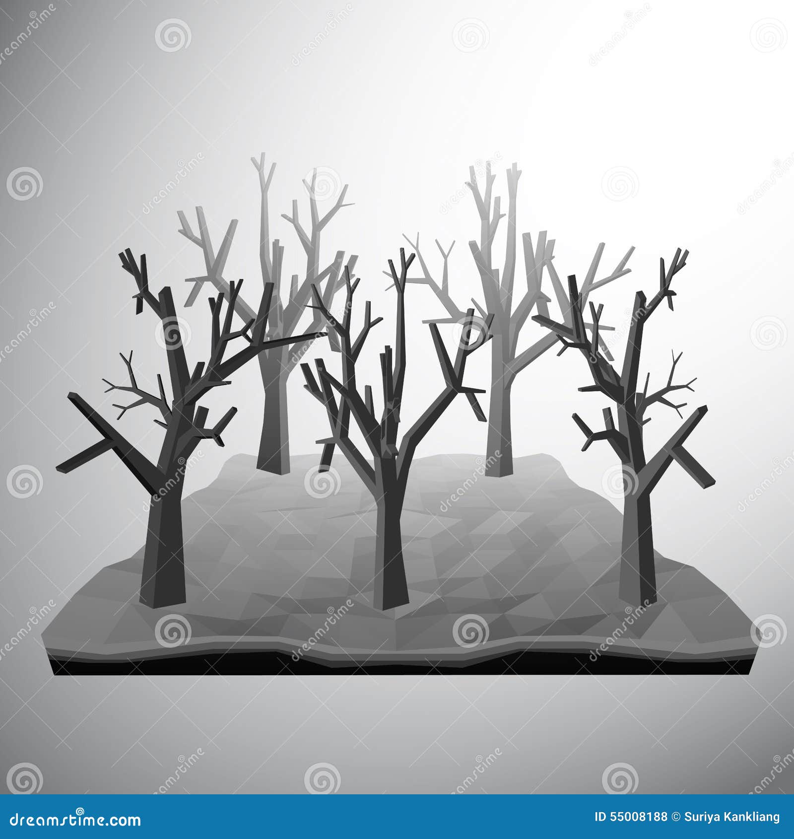 Dead tree on grave yard stock vector. Illustration of night - 55008188